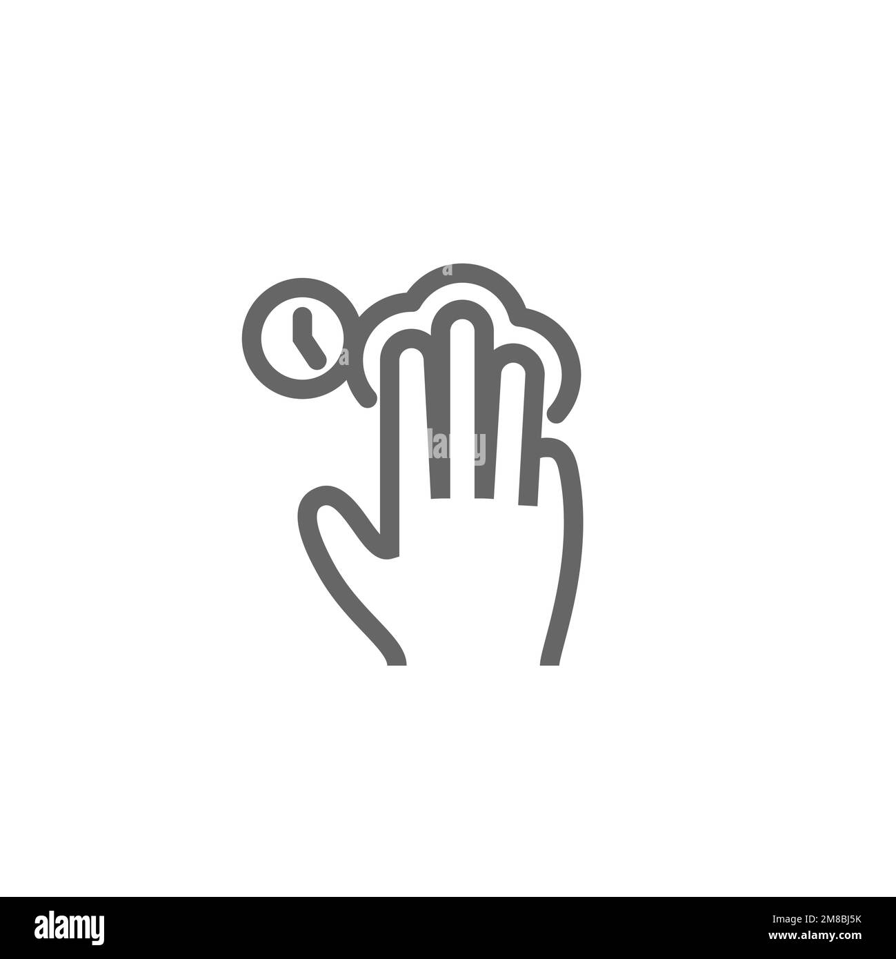 Multi finger waiting touch gesture icon, graphics resource template ...