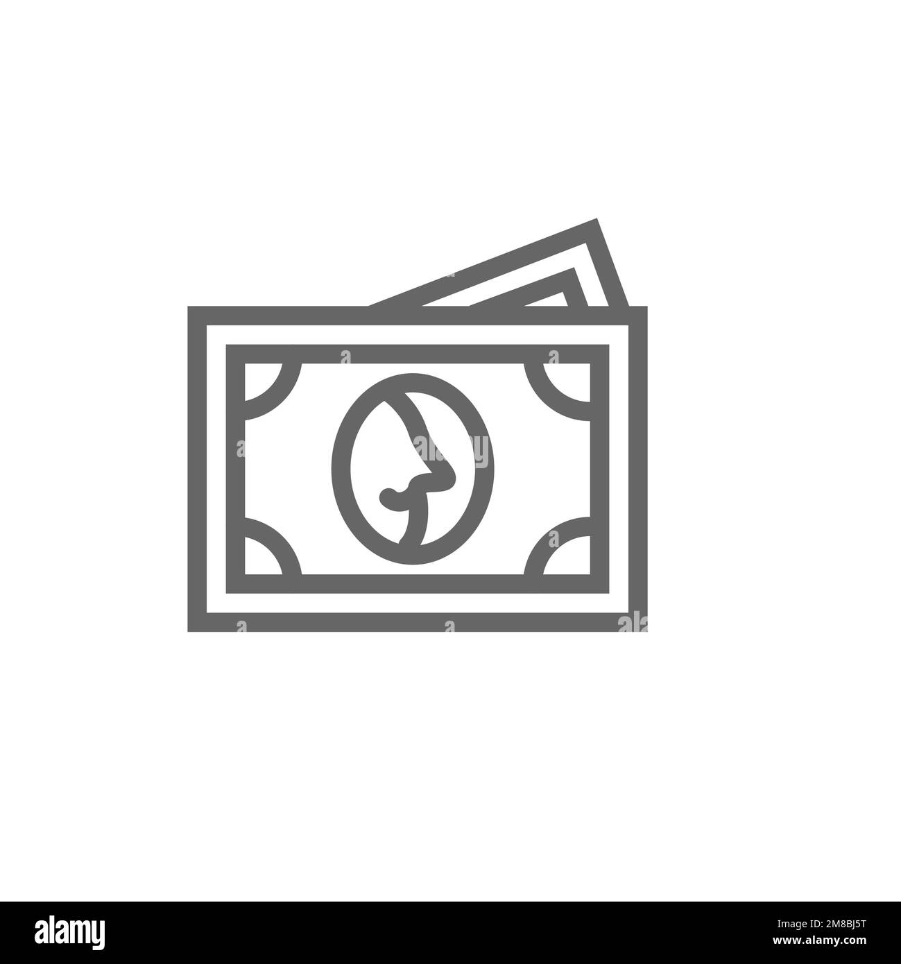1 dollar line icon. Graphic resource template, vector illustration ...