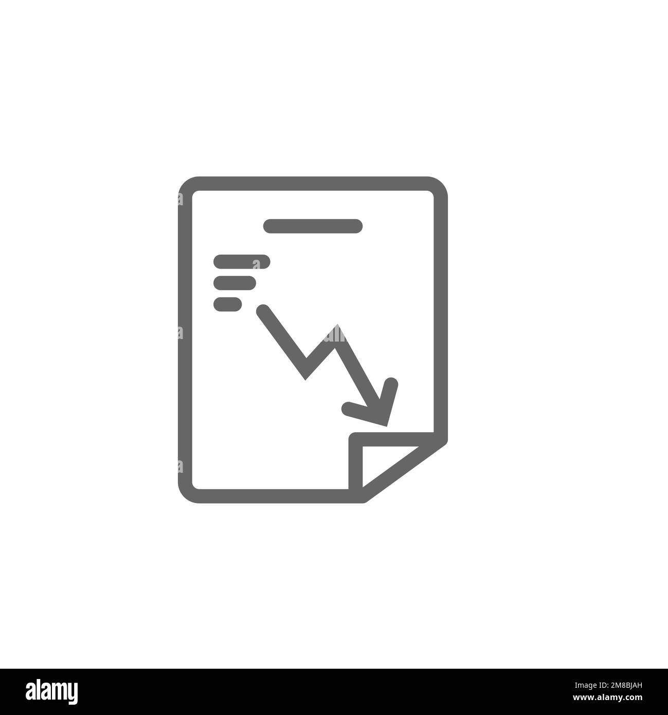 Drop data file line icon. Graphic resource template, vector ...
