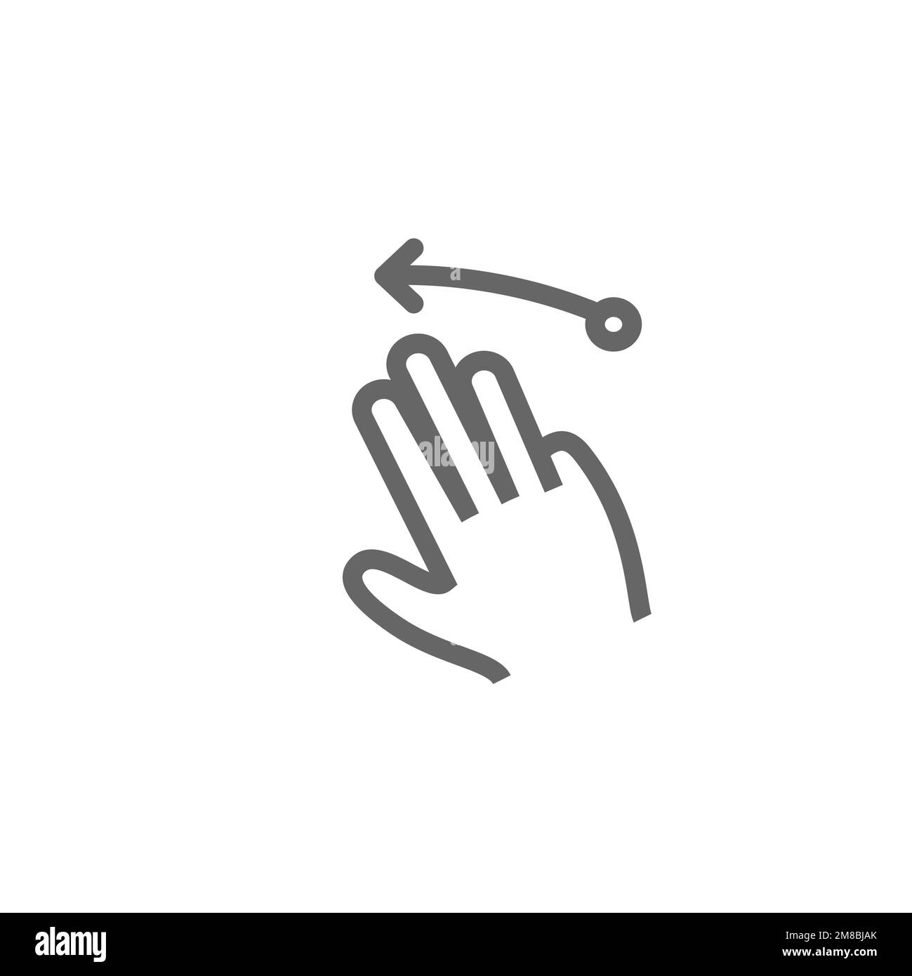 Left hand gesture icon, graphics resource template, vector illustration ...
