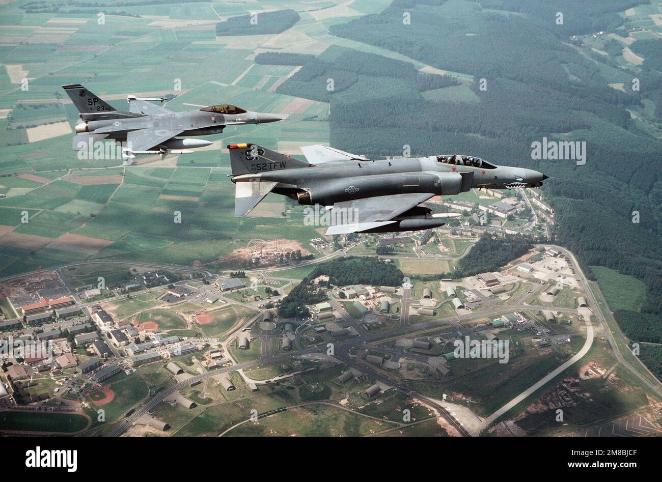 A 480th Tactical Fighter Squadron F-4G Phantom II Wild Weasel aircraft ...