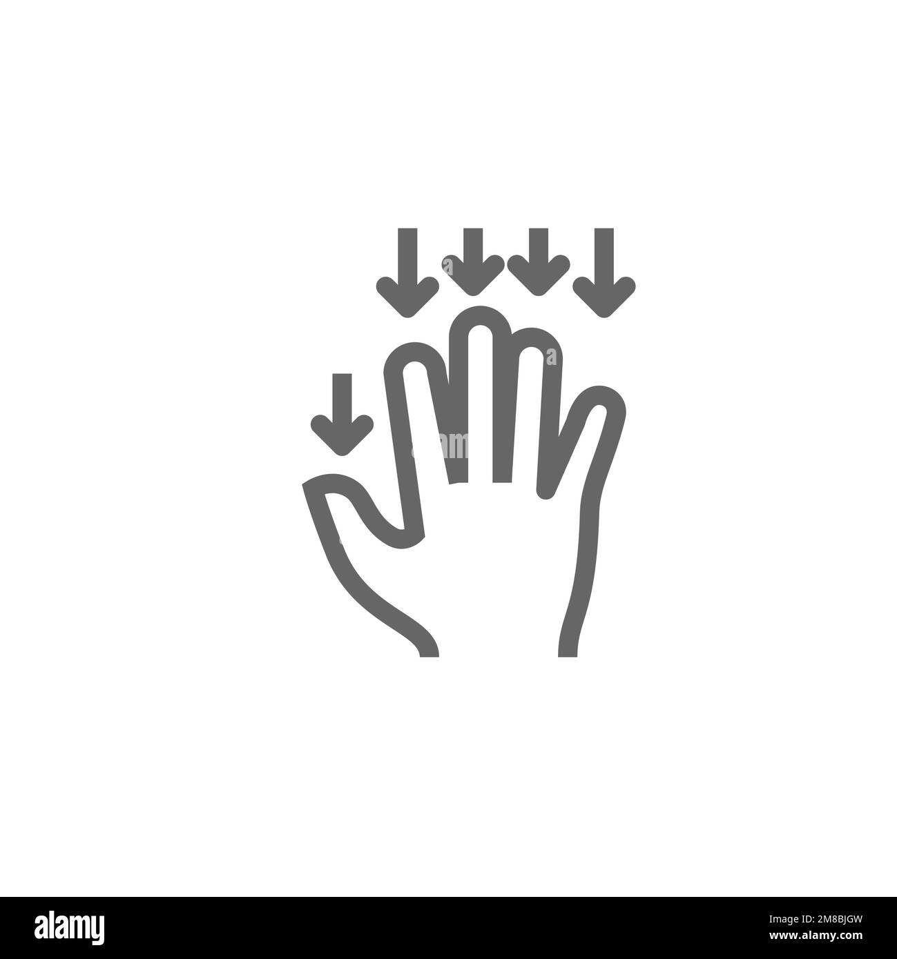 Move palm down gesture icon, graphics resource template, vector ...