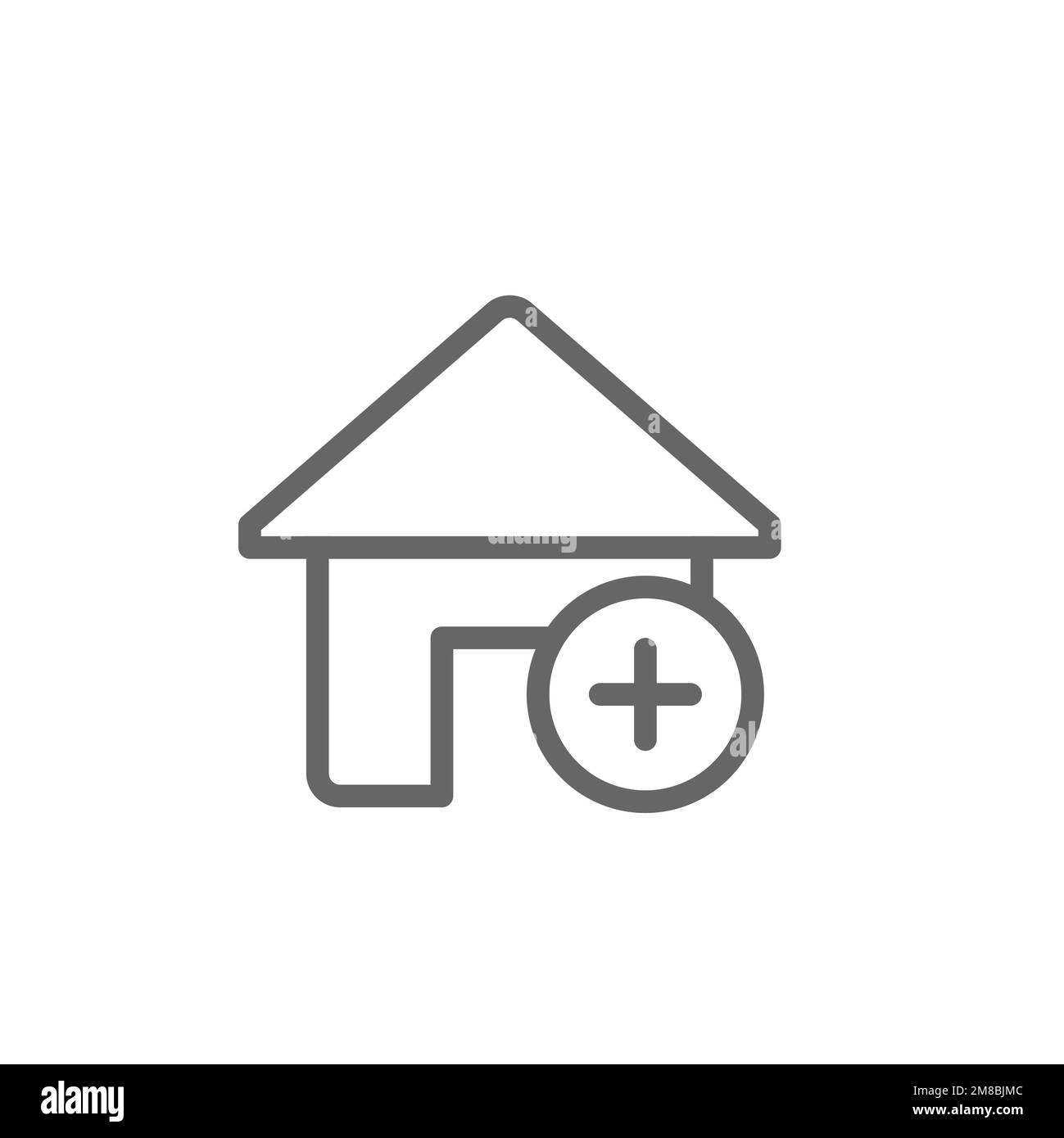 Add a property line icon. Graphic resource template, vector ...