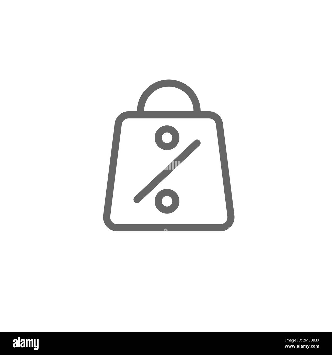 Percent handbag line icon. Graphic resource template, vector illustration Stock Vector Image ...