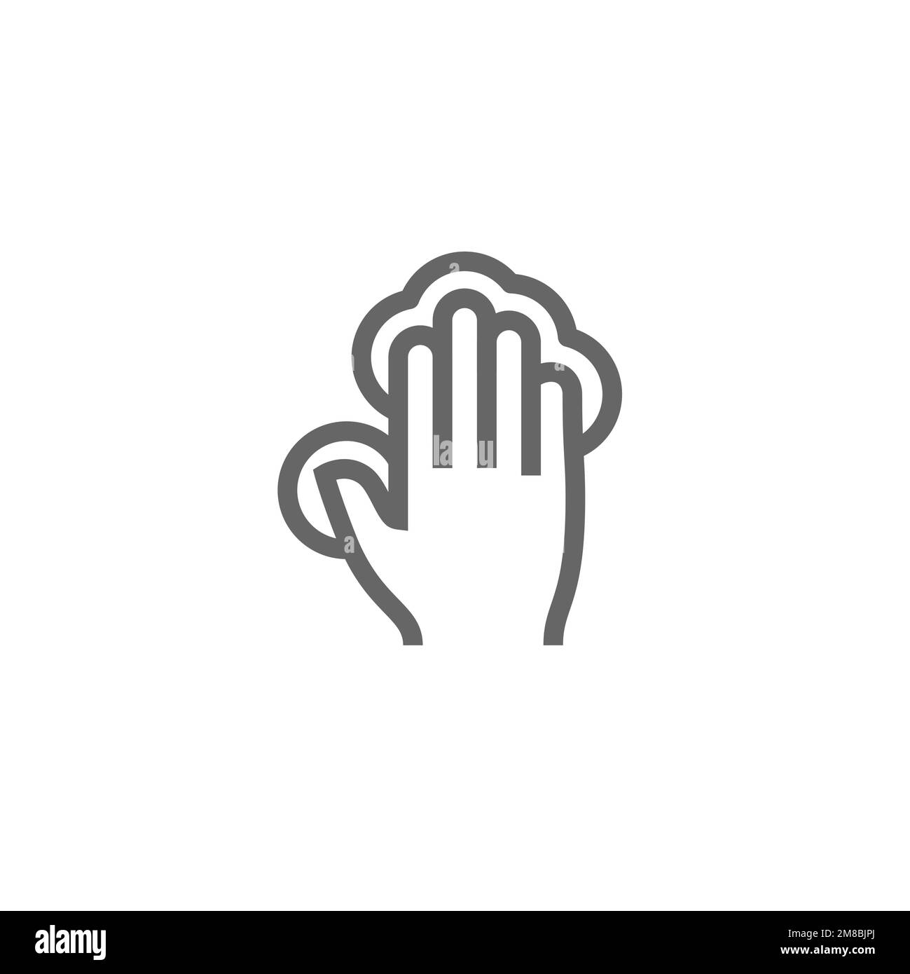 Palm touch icon, graphic resource template, vector illustration Stock ...