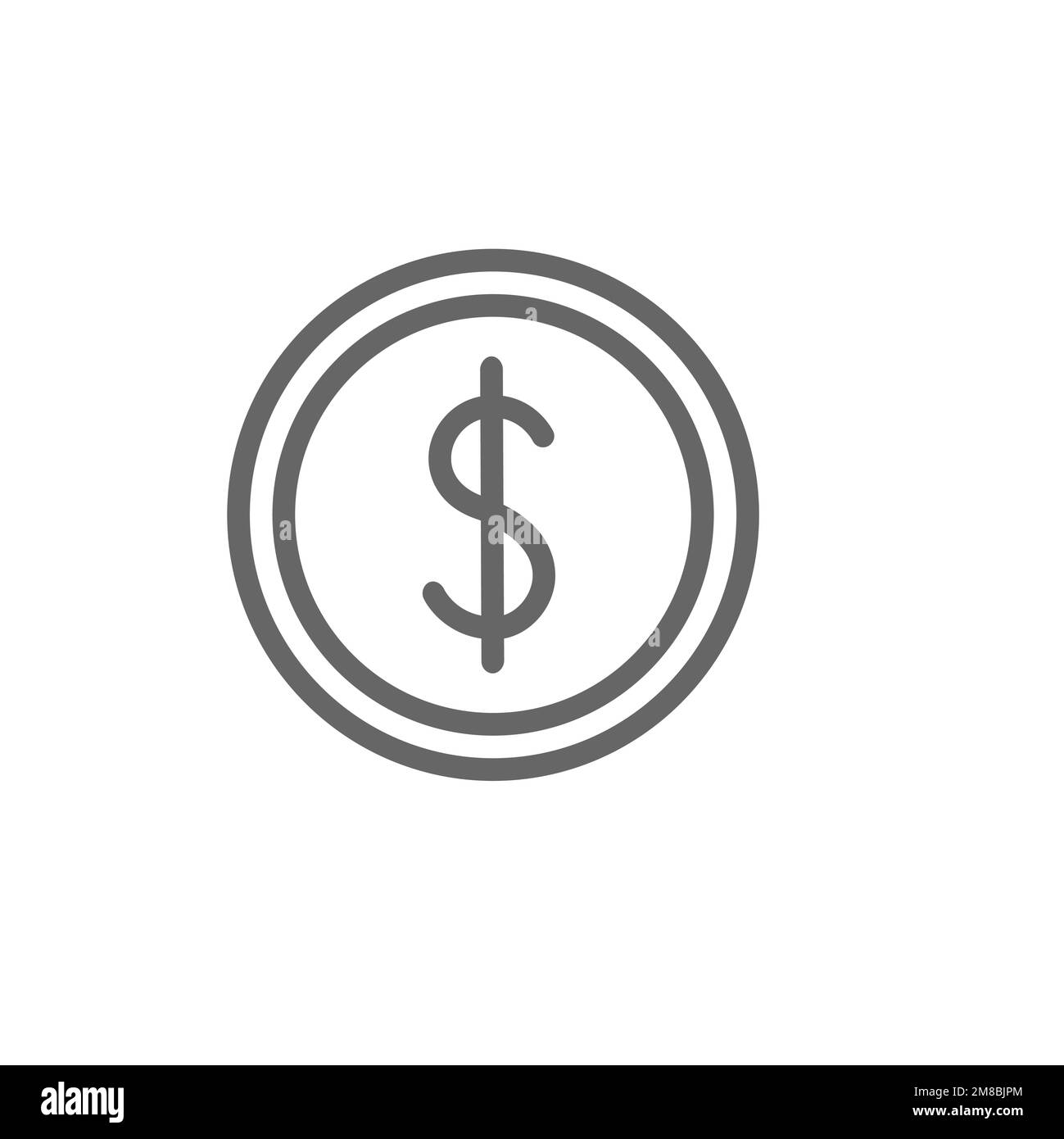 Coin line icon. Graphic resource template, vector illustration Stock ...