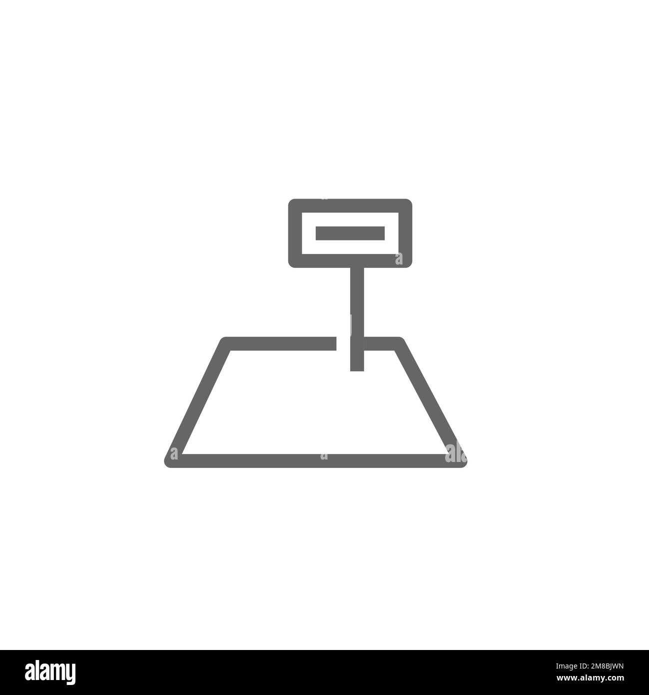 Tree line icon in the open space. Graphic resource template, vector ...