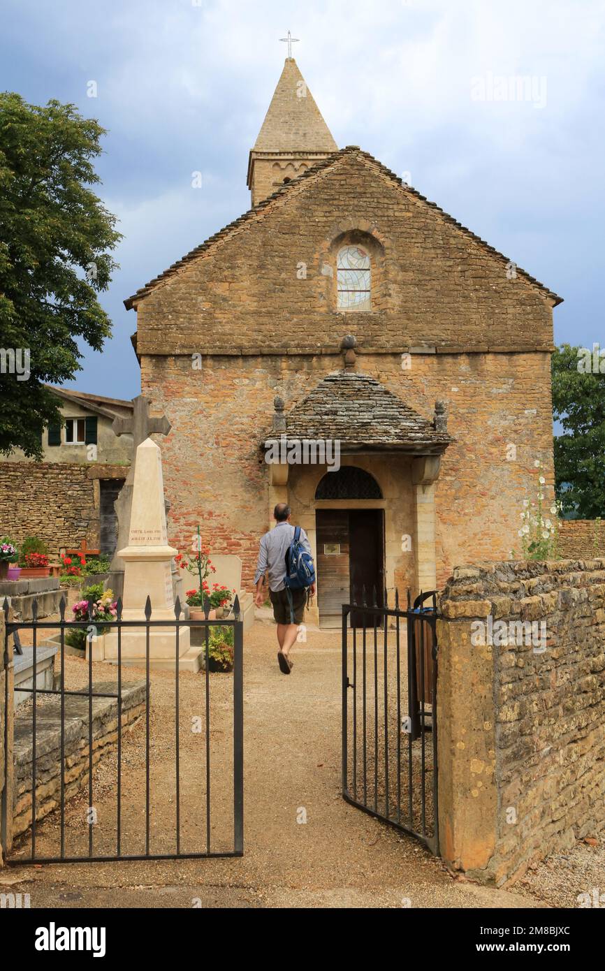 Parish church of Taizé. Taize Community. Taizé. Bourgogne. Saône-et ...
