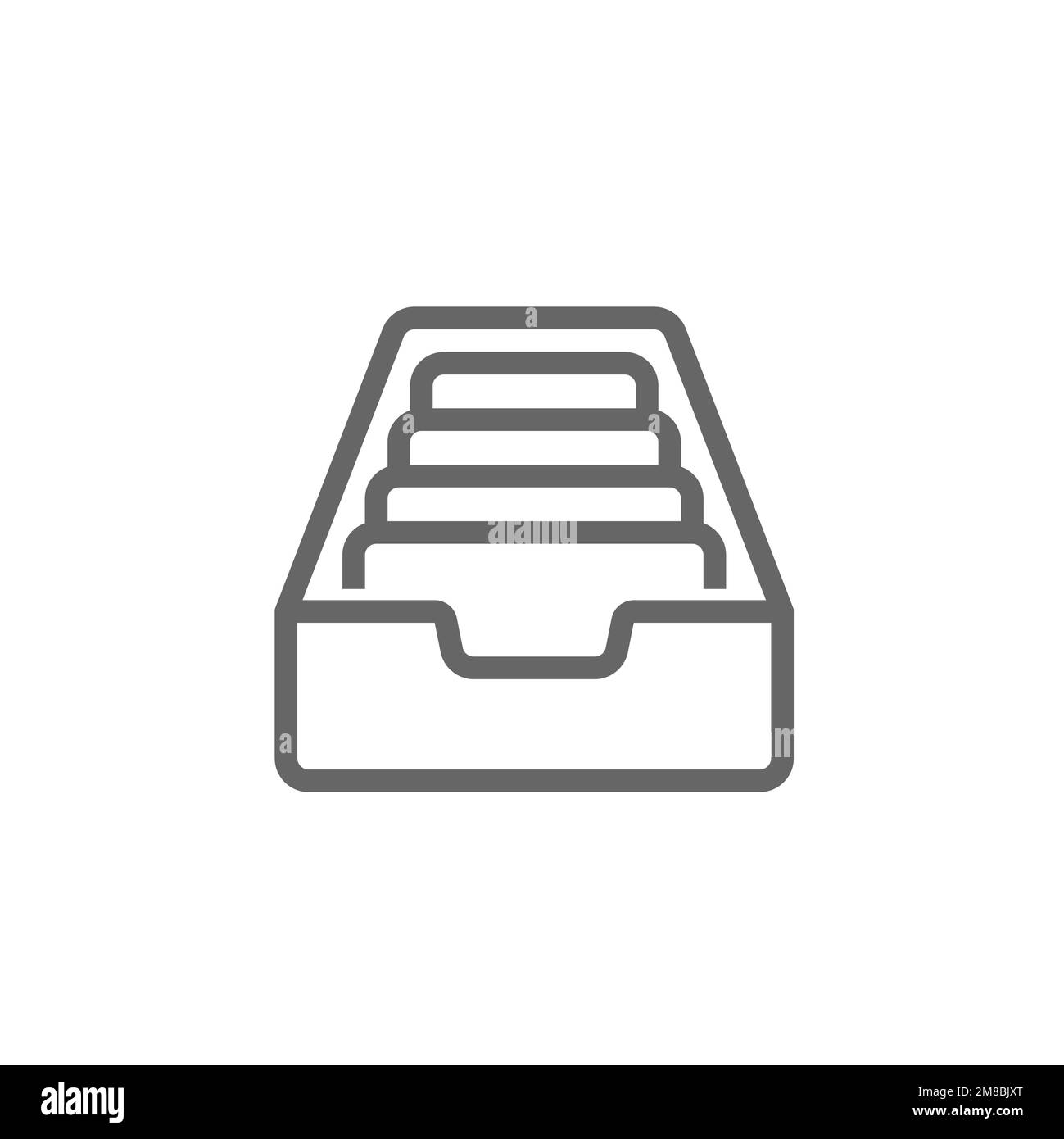Drawer line icon. Graphic resource template, vector illustration Stock ...