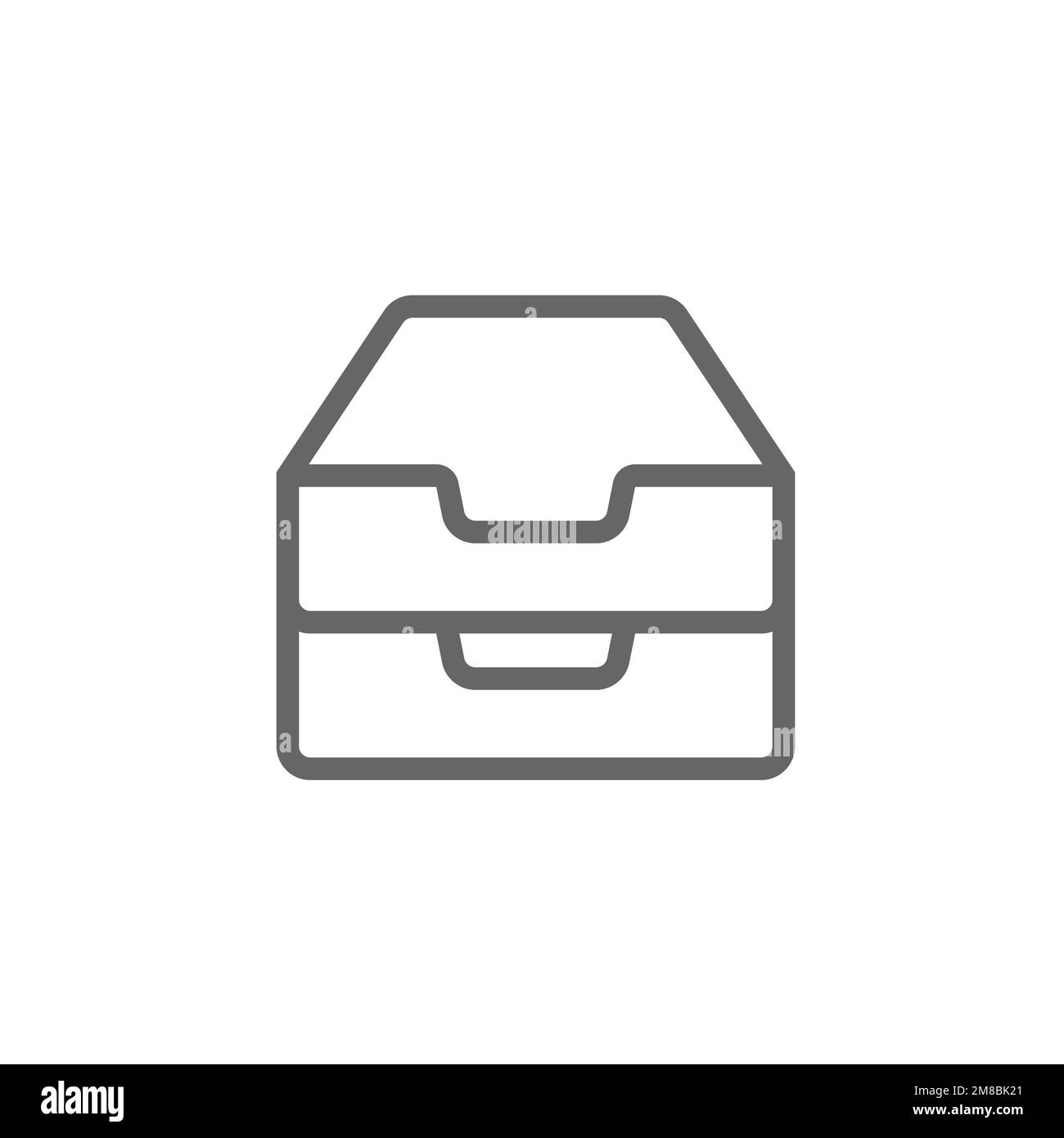 Two drawer line icons. Graphic resource template, vector illustration ...