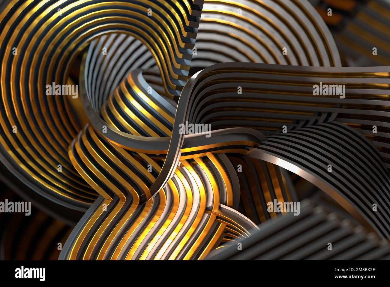 Abstract background of gold and gray band Stock Photo - Alamy