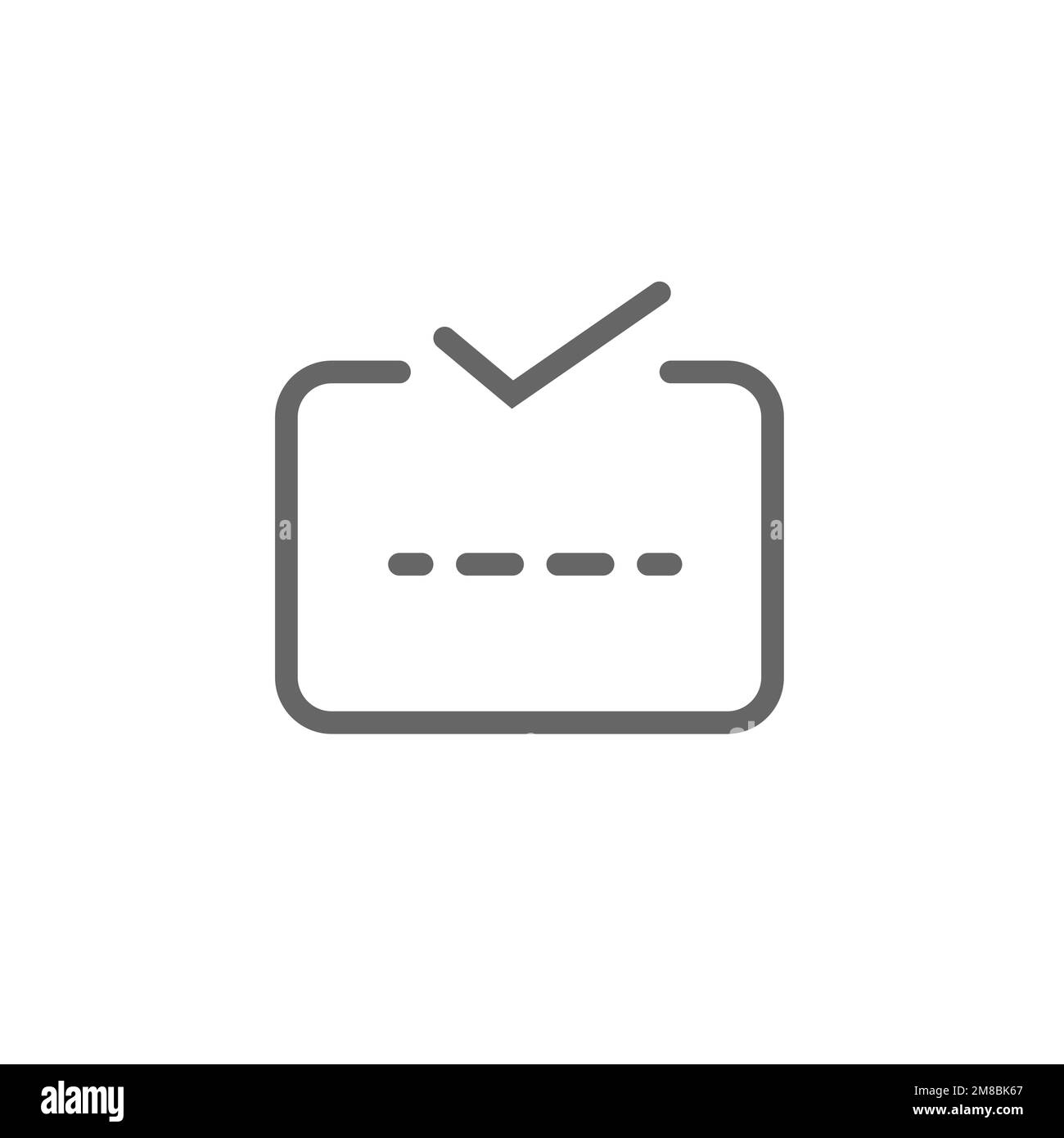 Correct card line icon. Graphic resource template, vector illustration ...