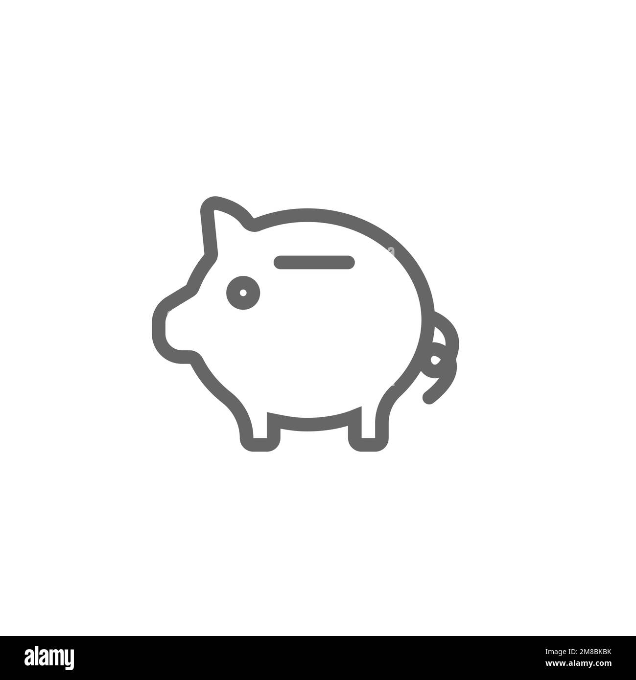 The icon of the piggy bank line. Graphic resource template, vector ...