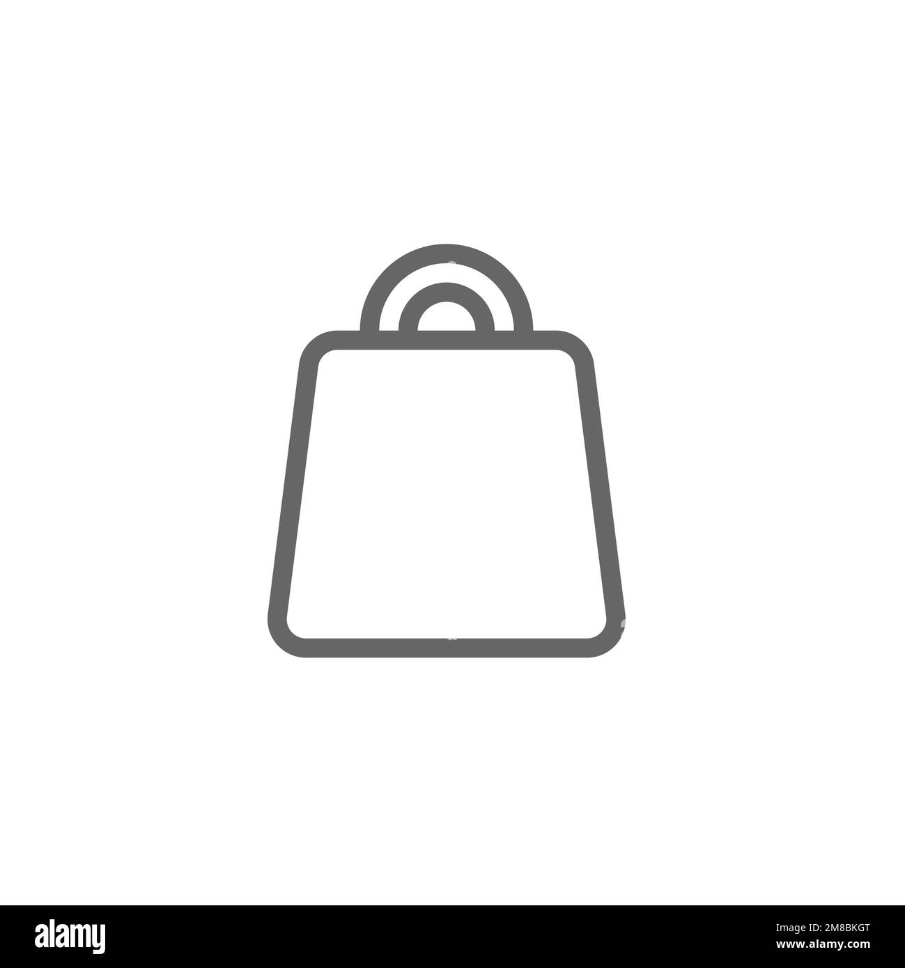 Hand held bag line icon. Graphic resource template, vector illustration ...