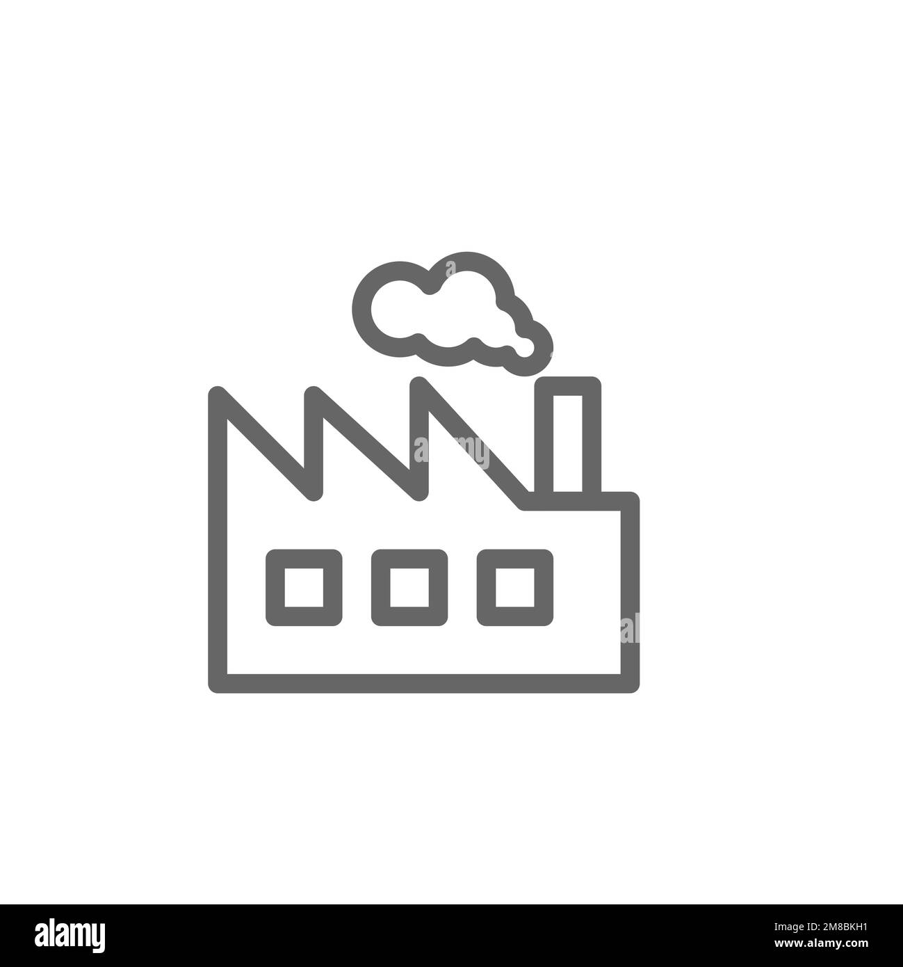Factory line icon. Graphic resource template, vector illustration Stock ...