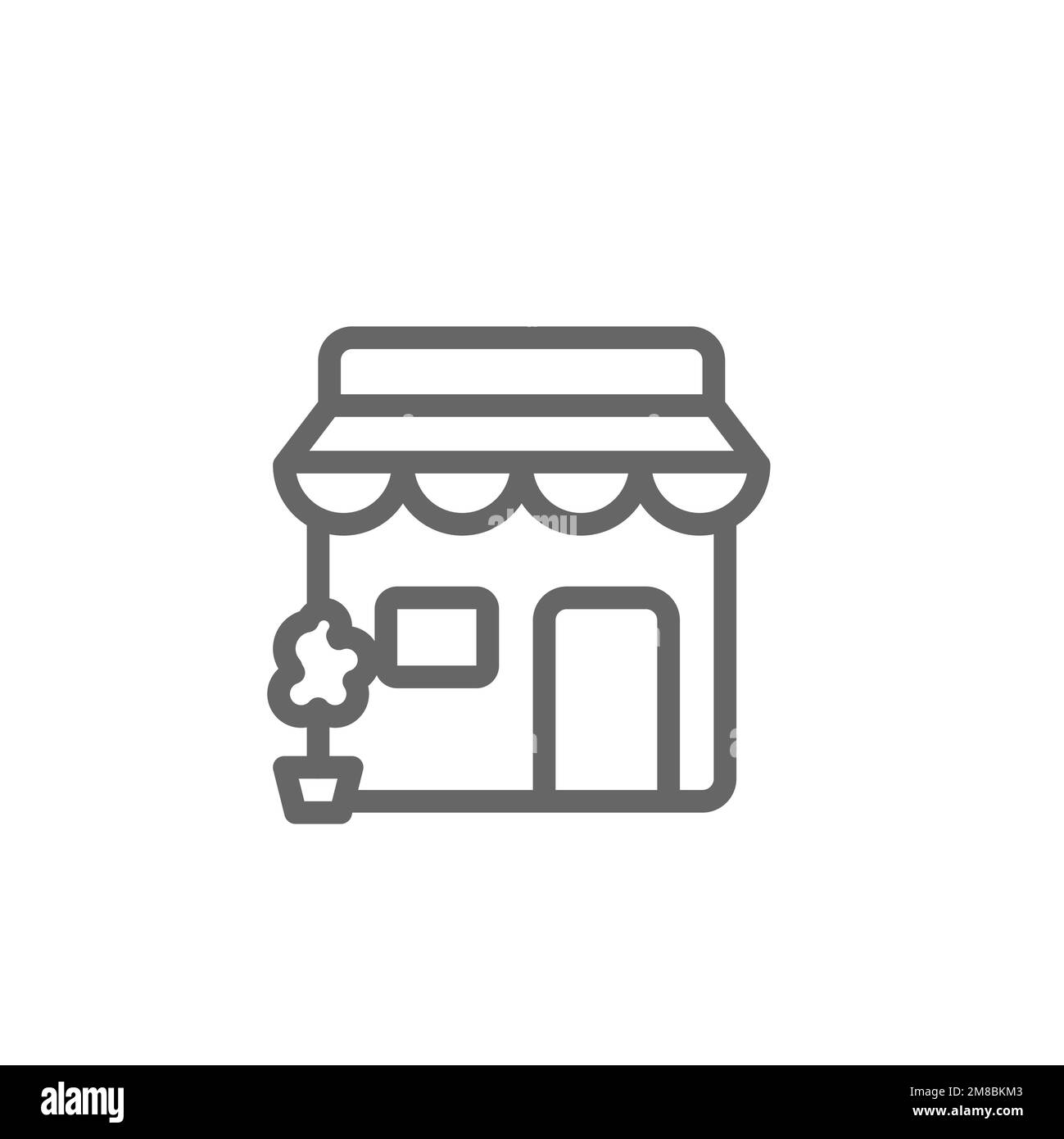 Shop line icon. Graphic resource template, vector illustration Stock ...