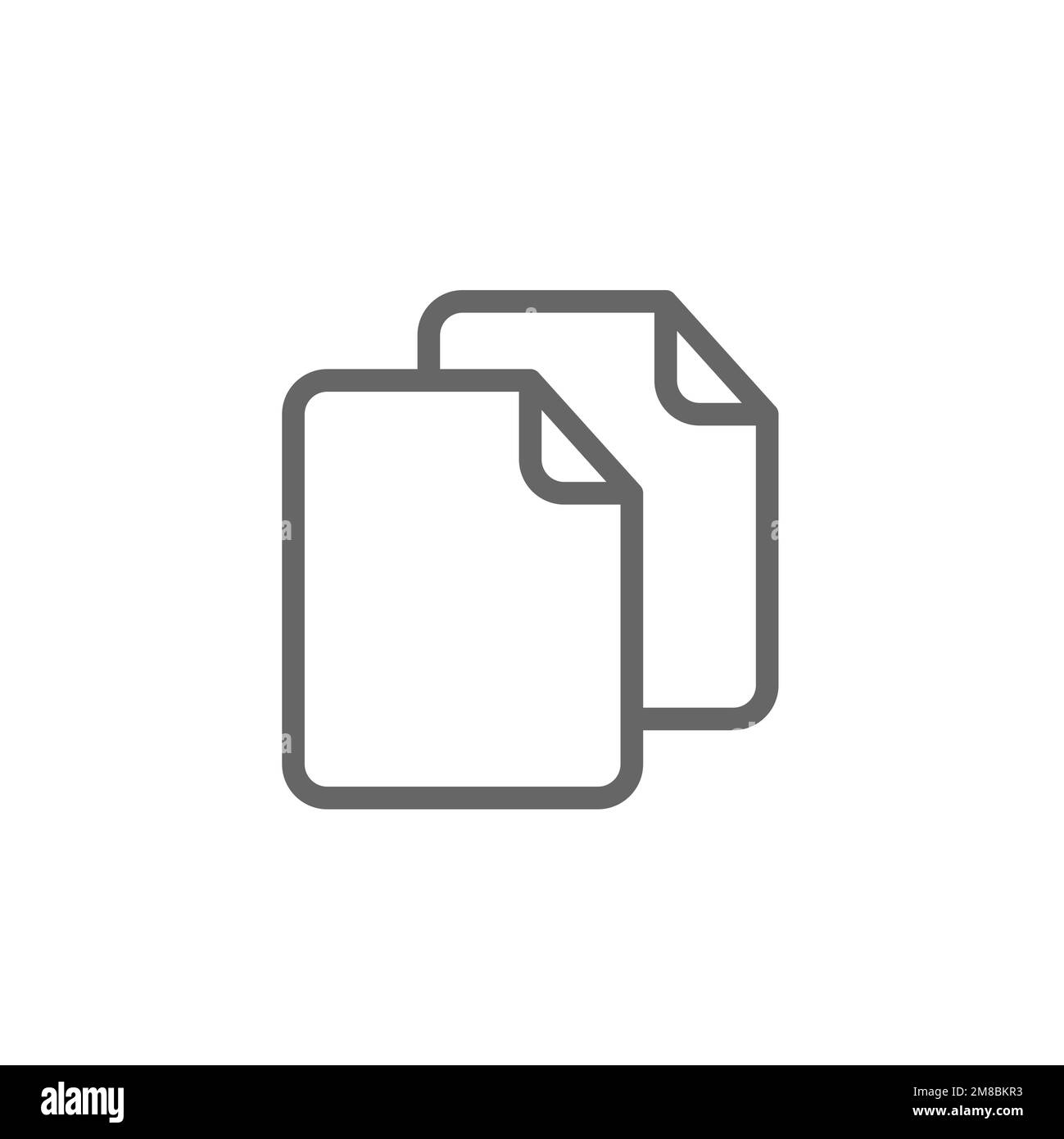 Copy file line icon. Graphic resource template, vector illustration ...