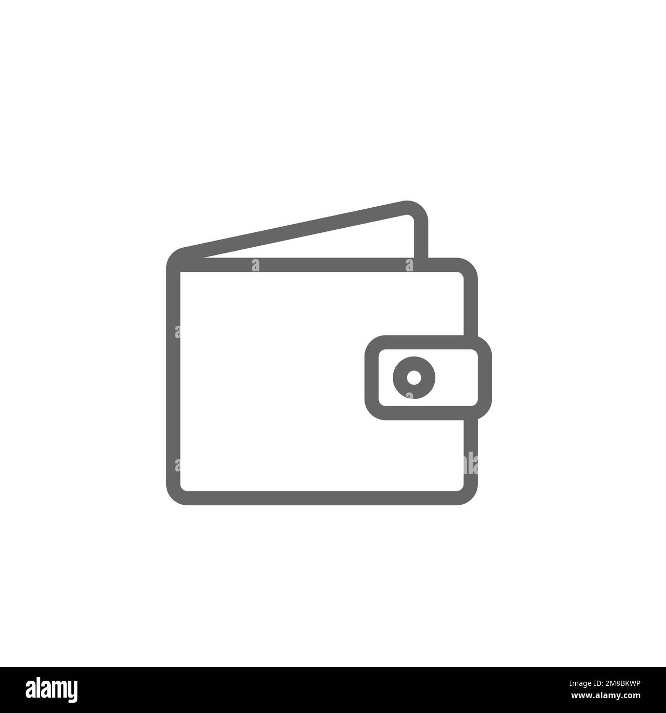 Wallet line icon. Graphic resource template, vector illustration Stock ...