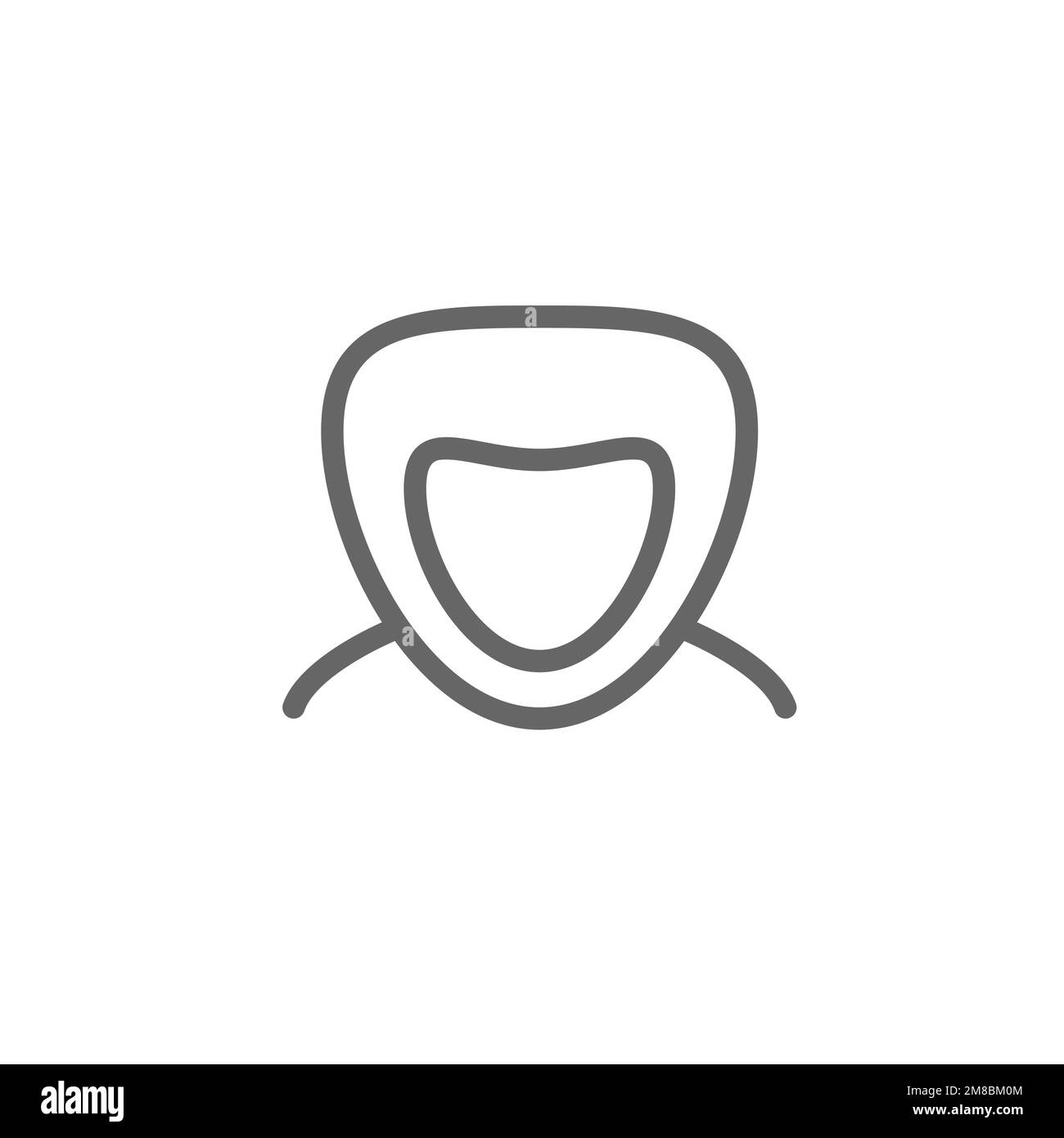 Women's head cover icon. Graphic resource template, vector illustration ...