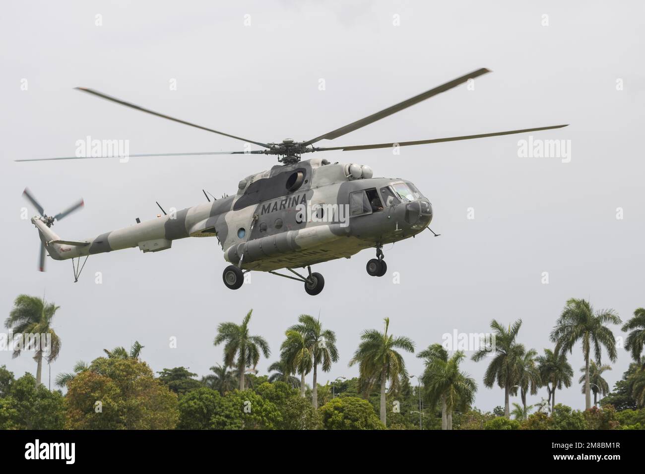 A helicopter of the armed forces of mexico supports the fire in ...