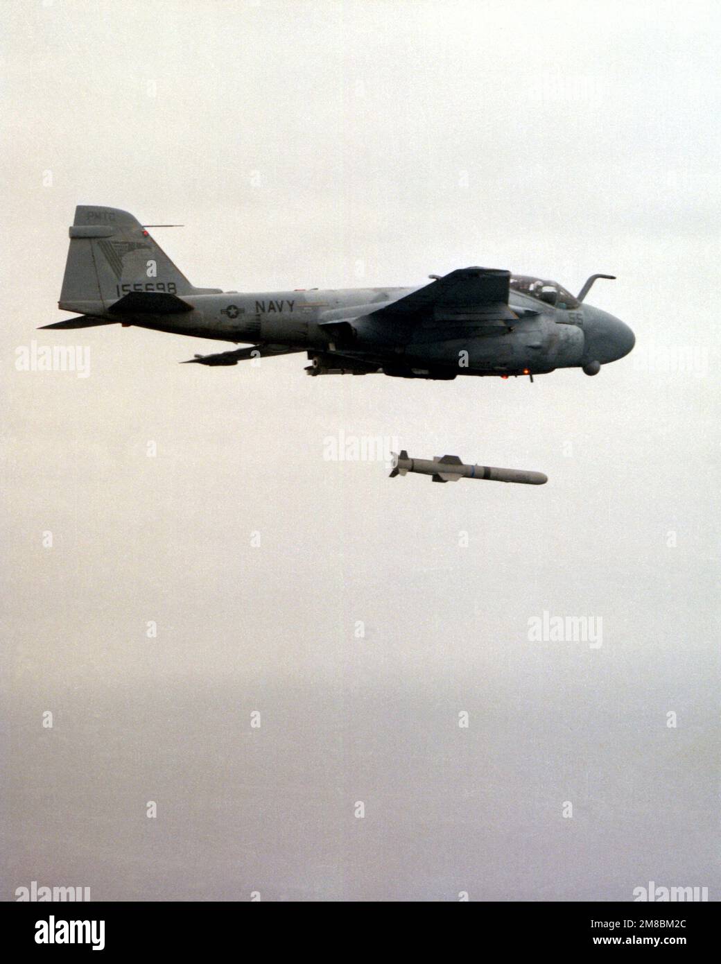 Flying off the California coast toward the Pacific Missile Test Center ...