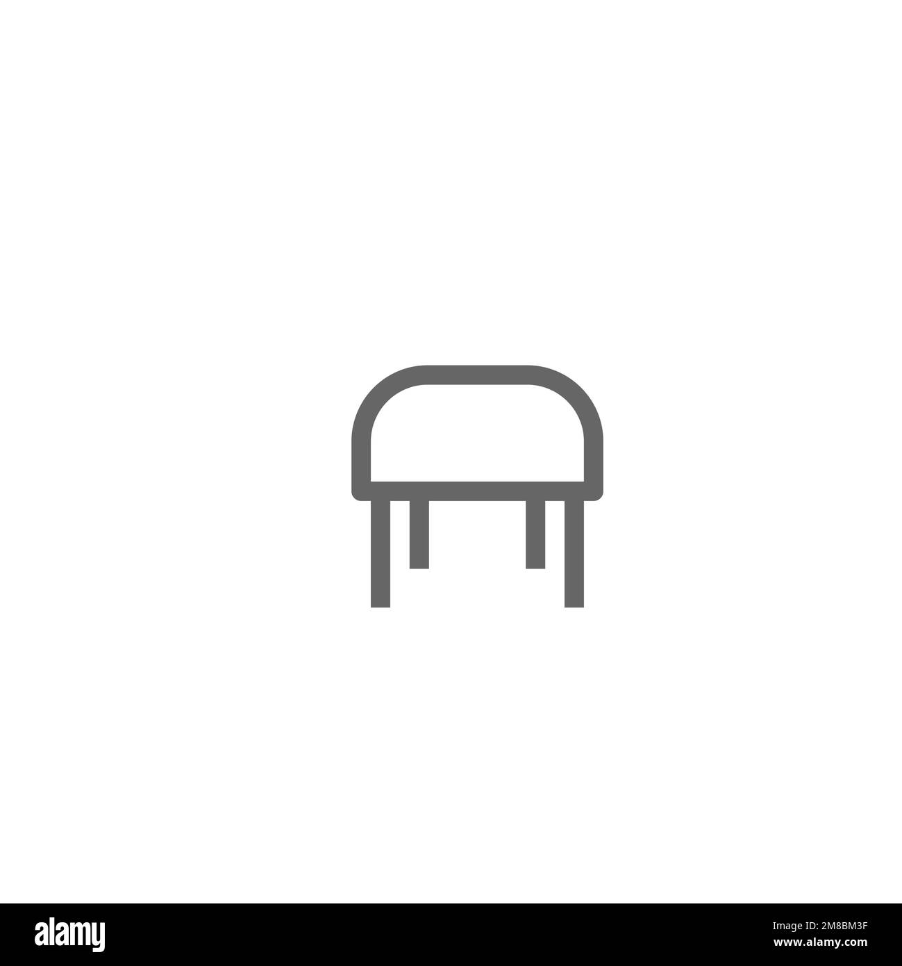 Stool line icon. Graphic resource template, vector illustration Stock ...