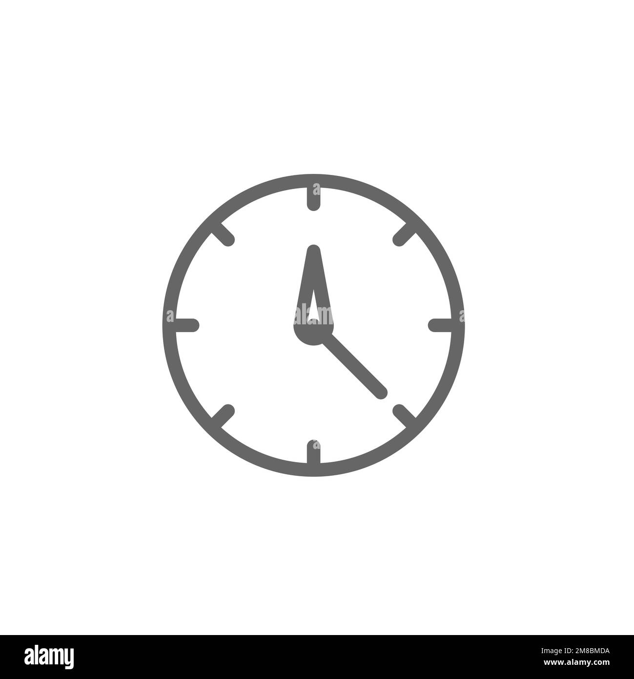 Clock line icon. Graphic resource template, vector illustration Stock ...