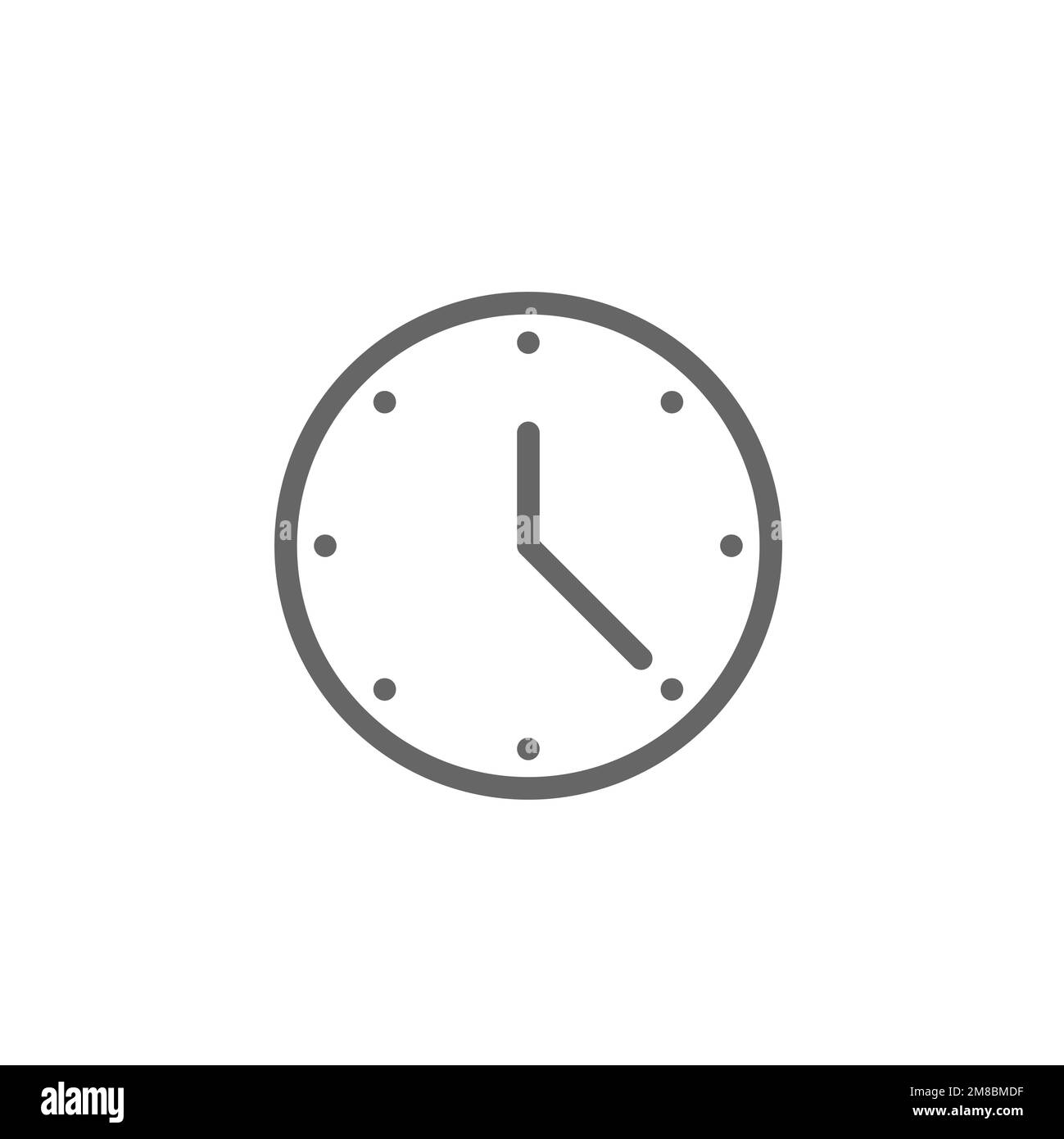 Clock line icon. Graphic resource template, vector illustration Stock ...