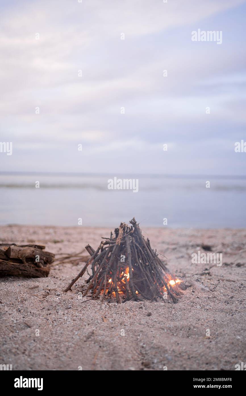 Beach Party Bonfire Sunset
