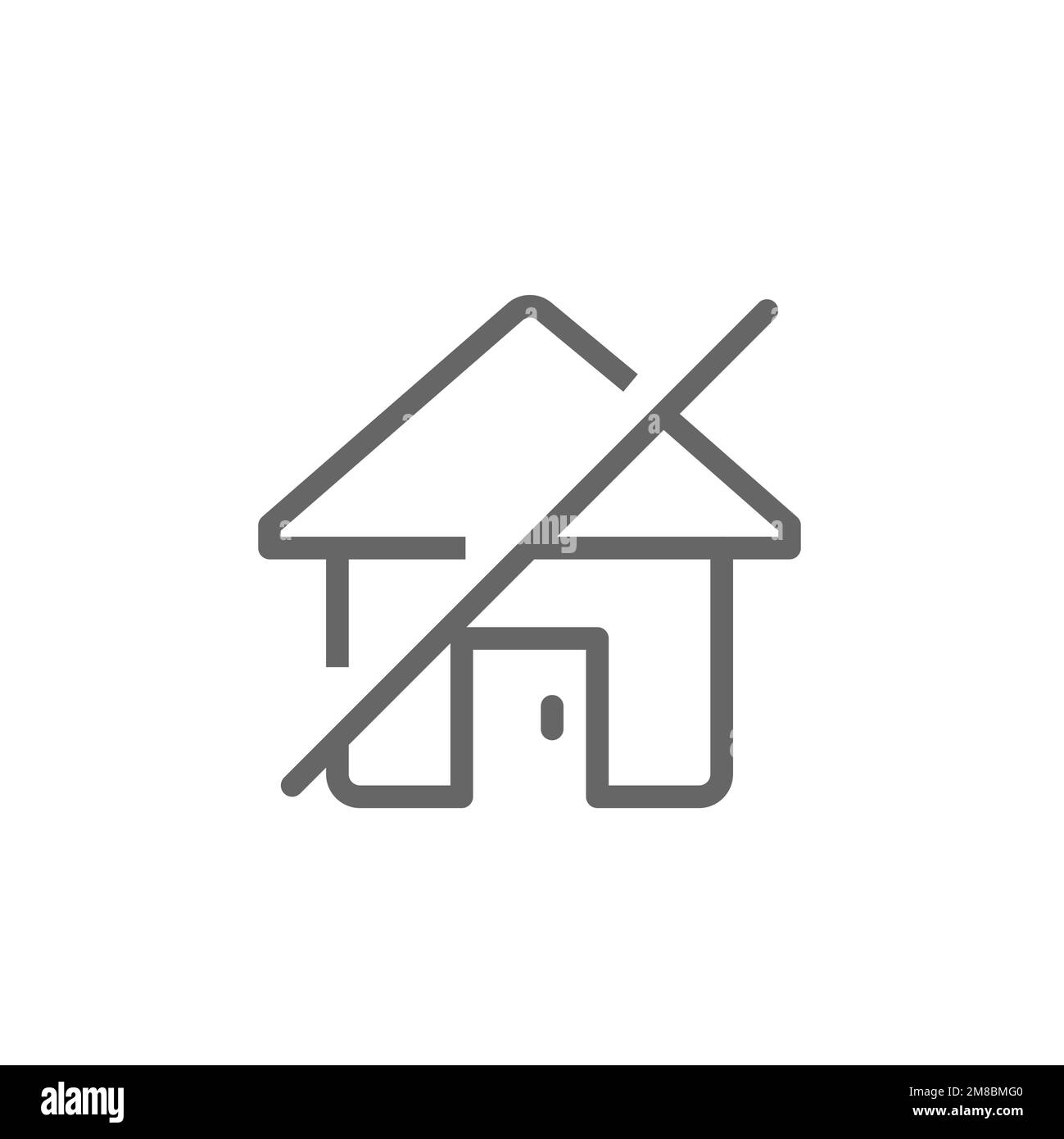 Suppress house line icons. Graphic resource template, vector ...