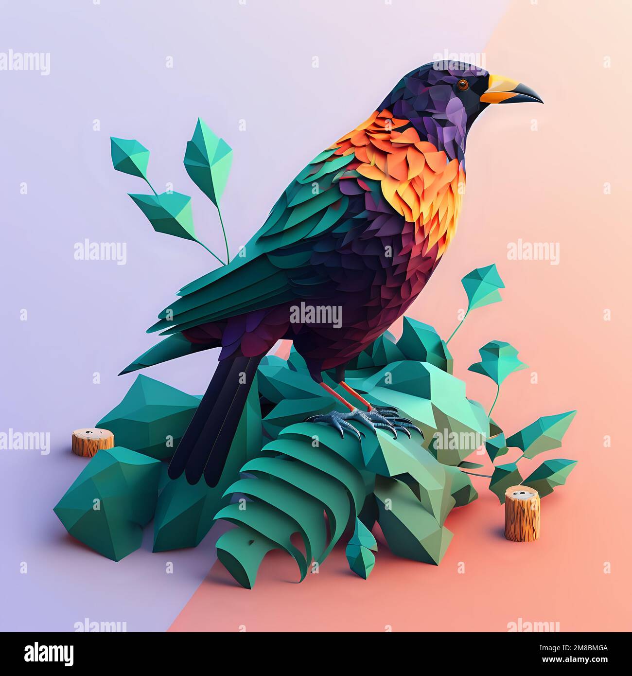 "Elegant bird illustration, Majestic feathered creature, Beautiful ...