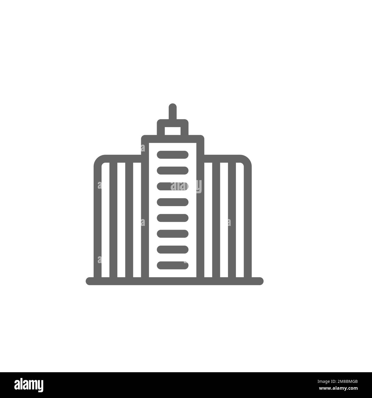 Commercial building line icon. Graphic resource template, vector ...