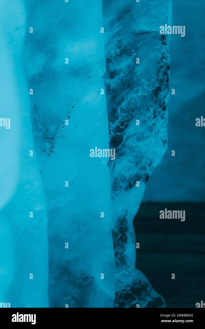 Ice structures in the ice cave at the Rhone Glacier, Switzerland Stock ...
