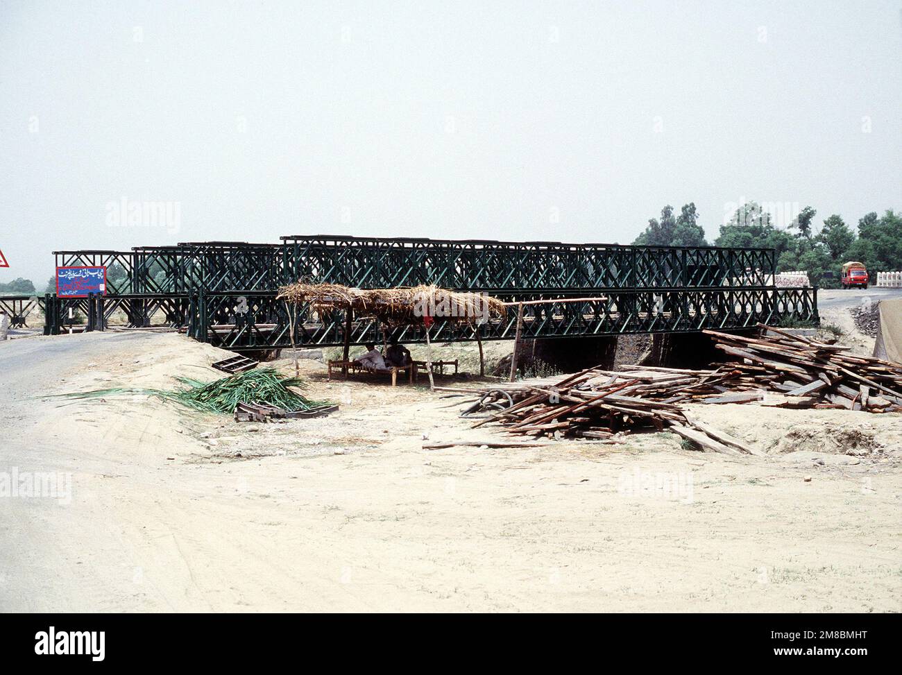 A view of a Bailey Bridge in use on the road between Peshawar and ...