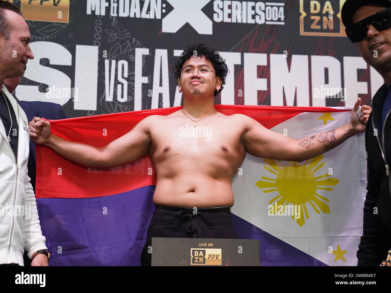 Salt Papi during the weigh-in at BOXPARK Wembley, London. Picture date ...