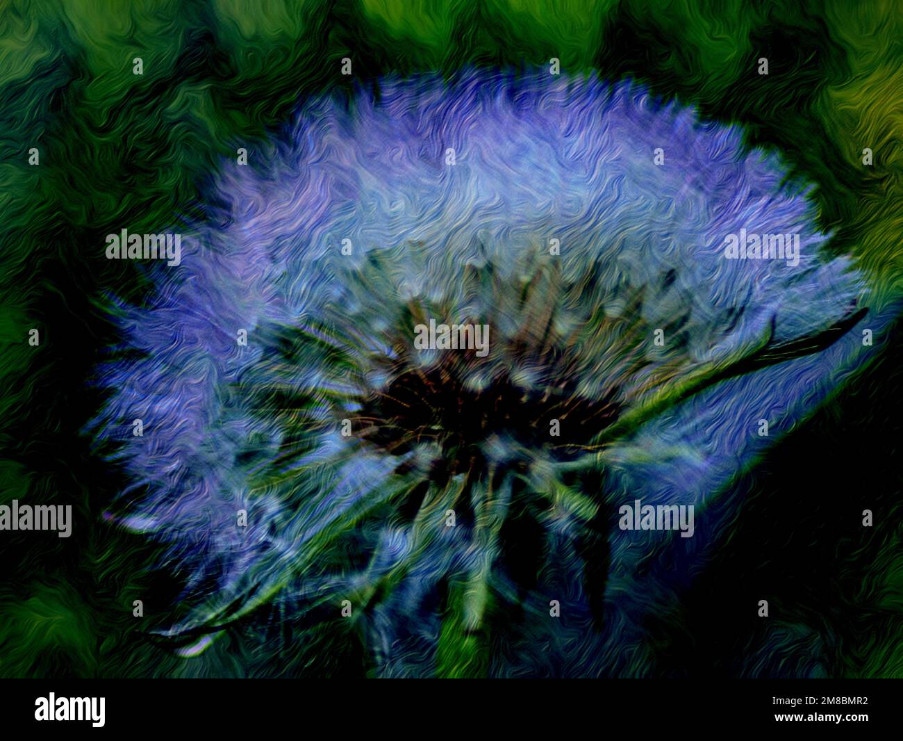 Blue abstract flora hi-res stock photography and images - Alamy