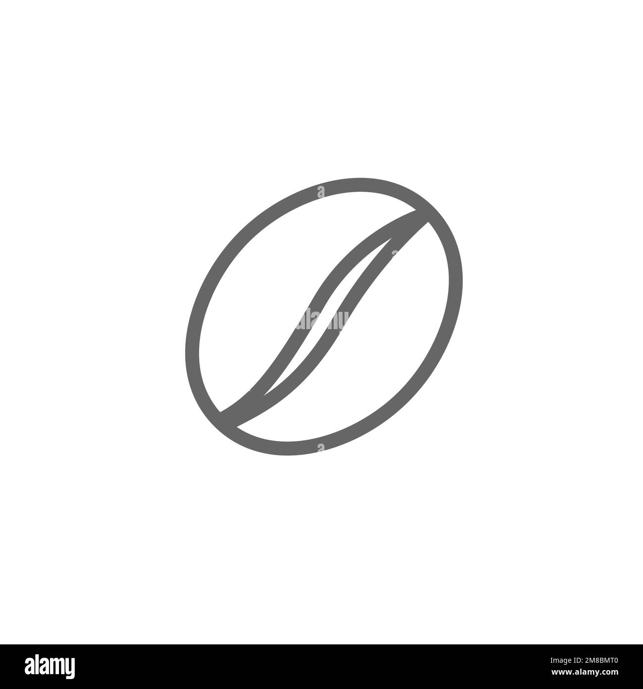 Coffee bean line icon, graphic resource template, vector illustration ...