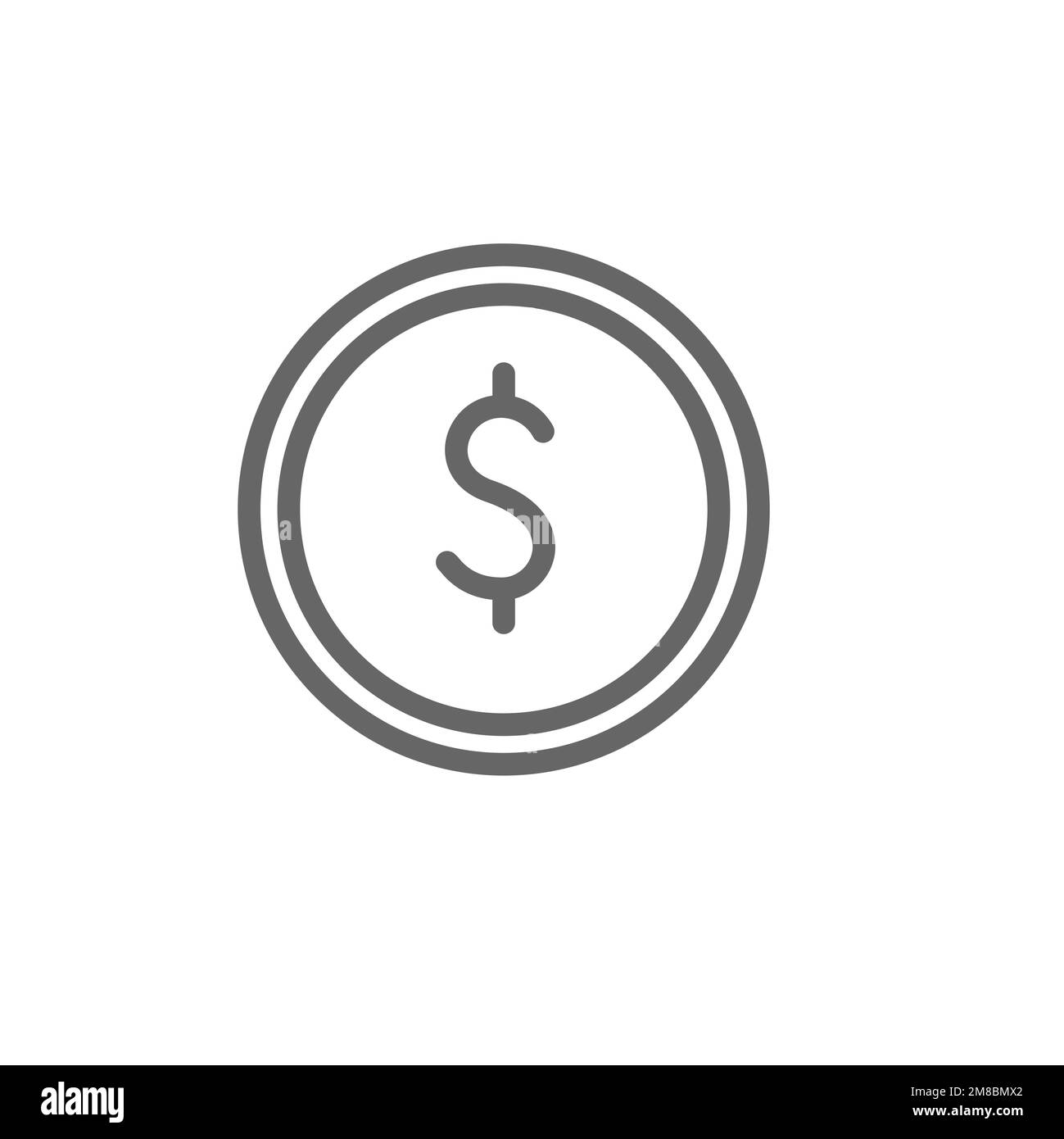 A coin line icon. Graphic resource template, vector illustration Stock ...