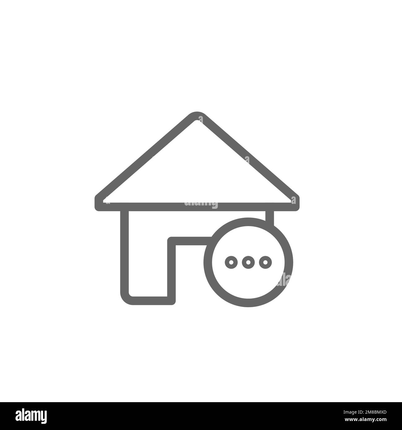 Housing line icon. Graphic resource template, vector illustration Stock ...