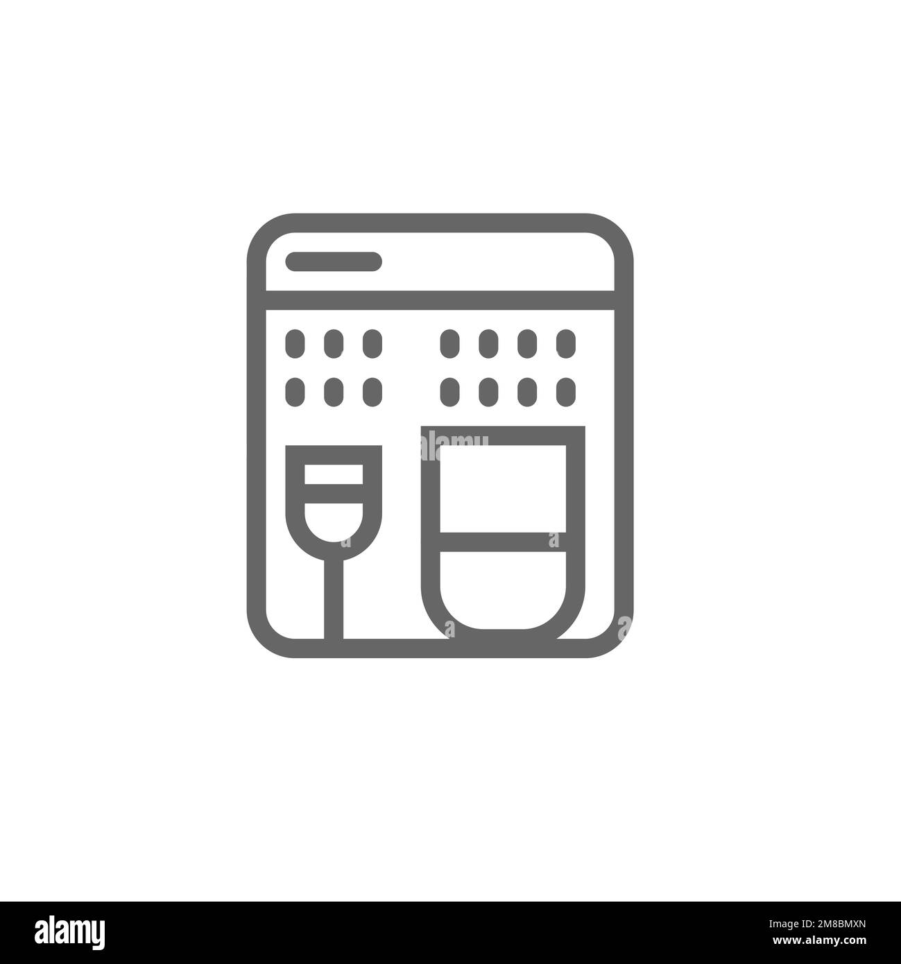 tray line icon. Graphic resource template, vector illustration Stock ...