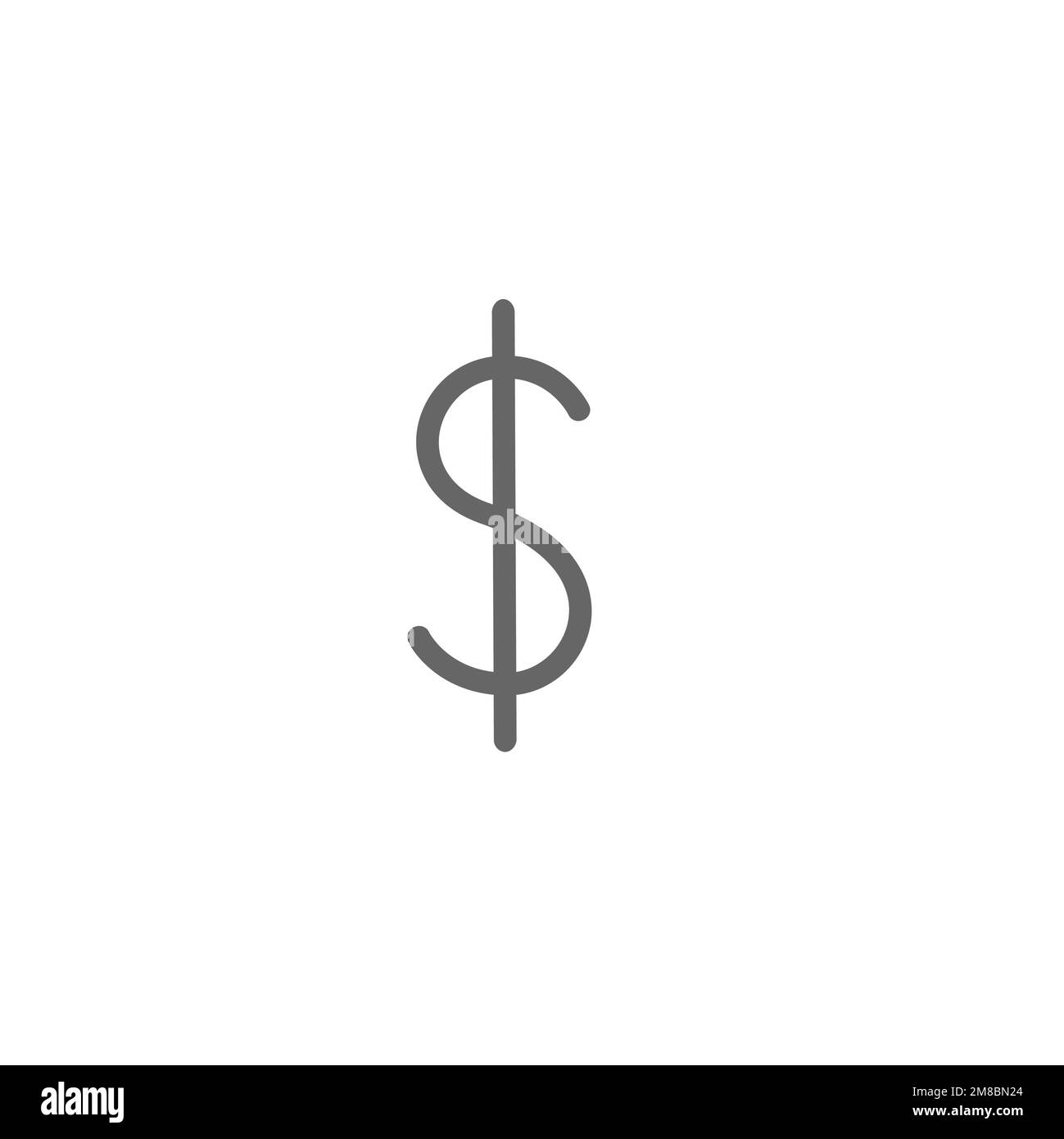 Dollar line icon. Graphic resource template, vector illustration Stock ...