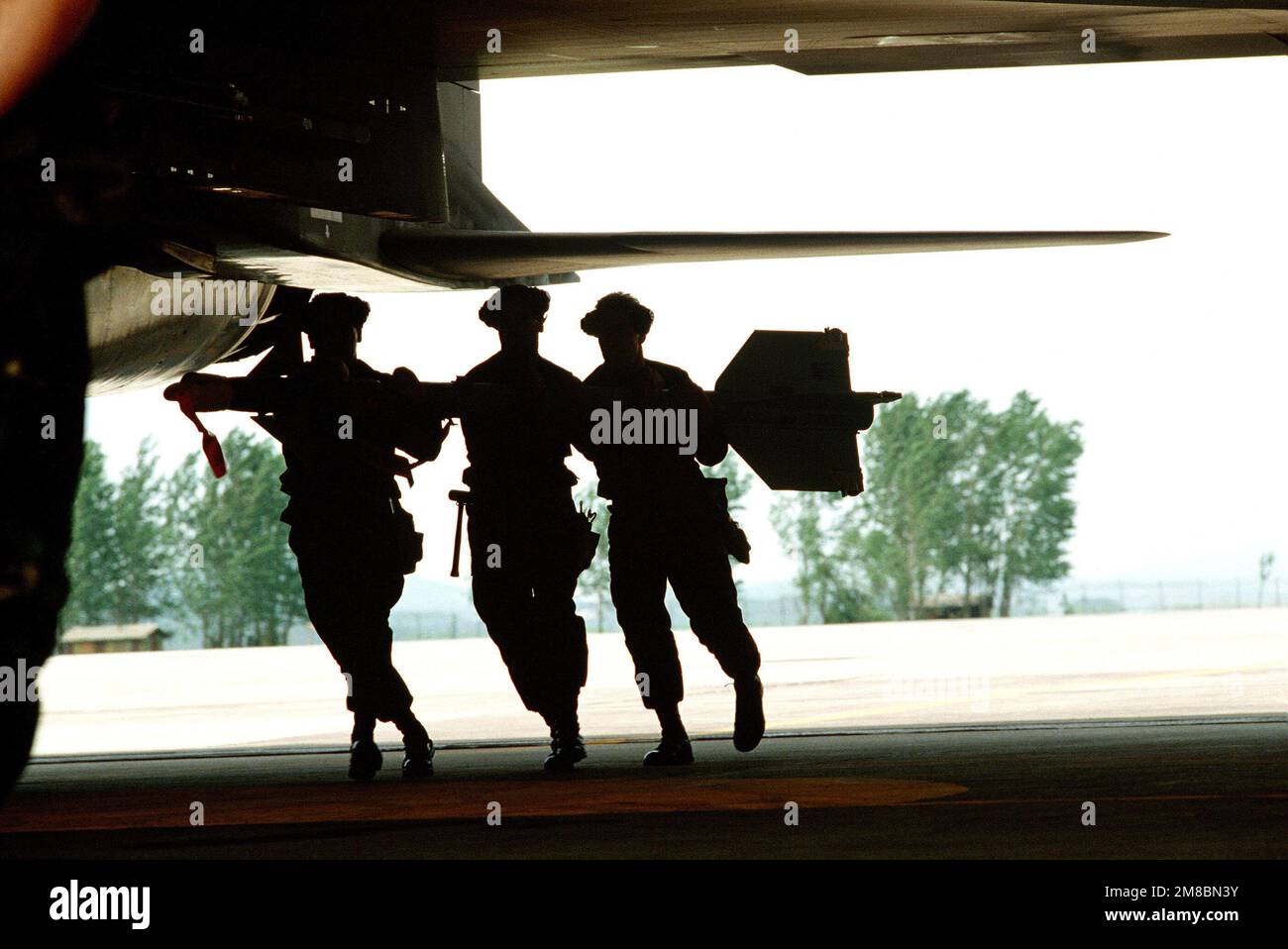 Members of an 18th Tactical Fighter Wing combat aircraft servicing (CAS ...