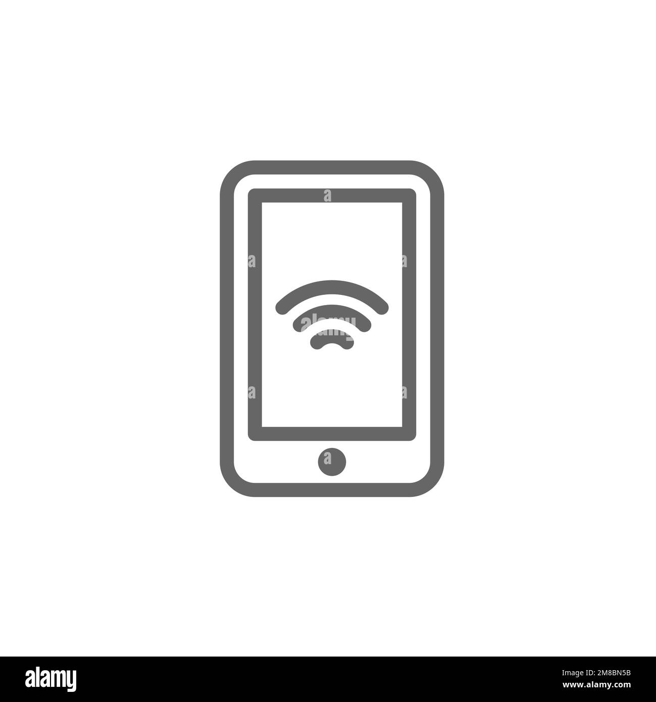 WiFi is built into the phone, Line icon, Graphic resource template ...