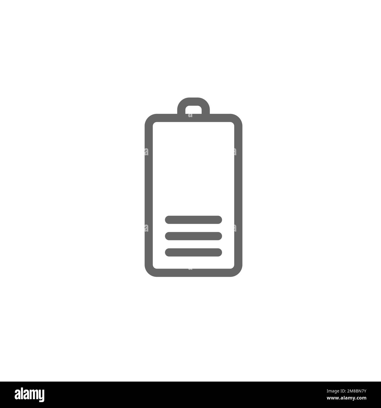 Low battery line icon. Graphic resource template, vector illustration ...