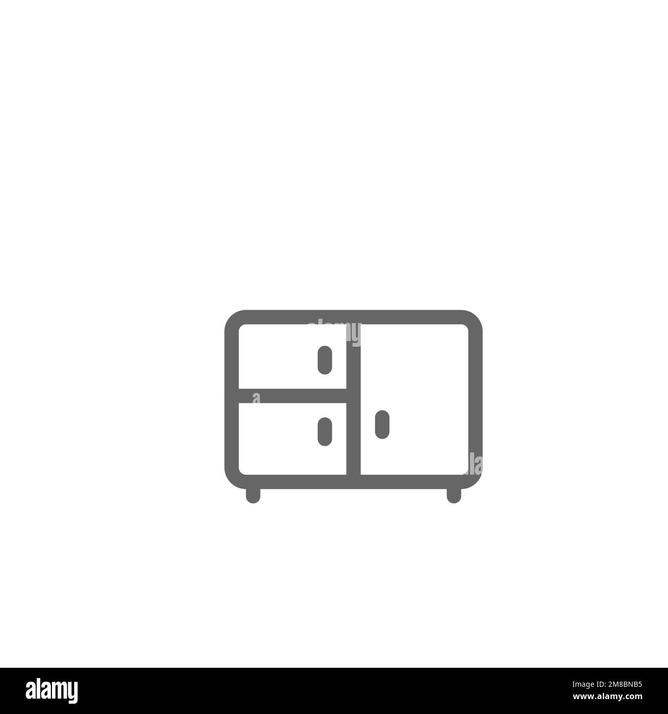 Small cabinet sub line icon. Graphic resource template, vector ...