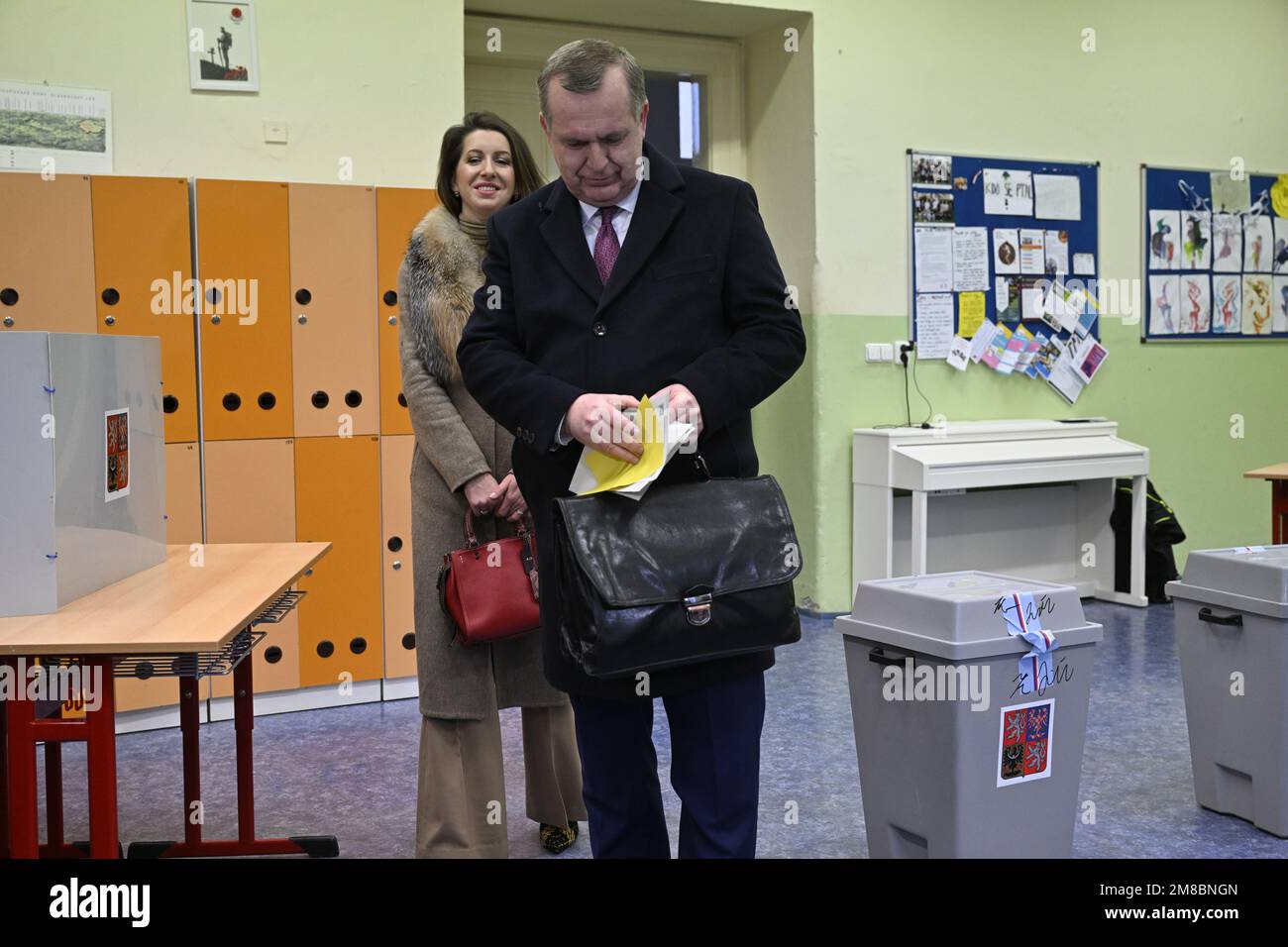 Prague, Czech Republic. 13th Jan, 2023. Presidential candidate Tomas ...