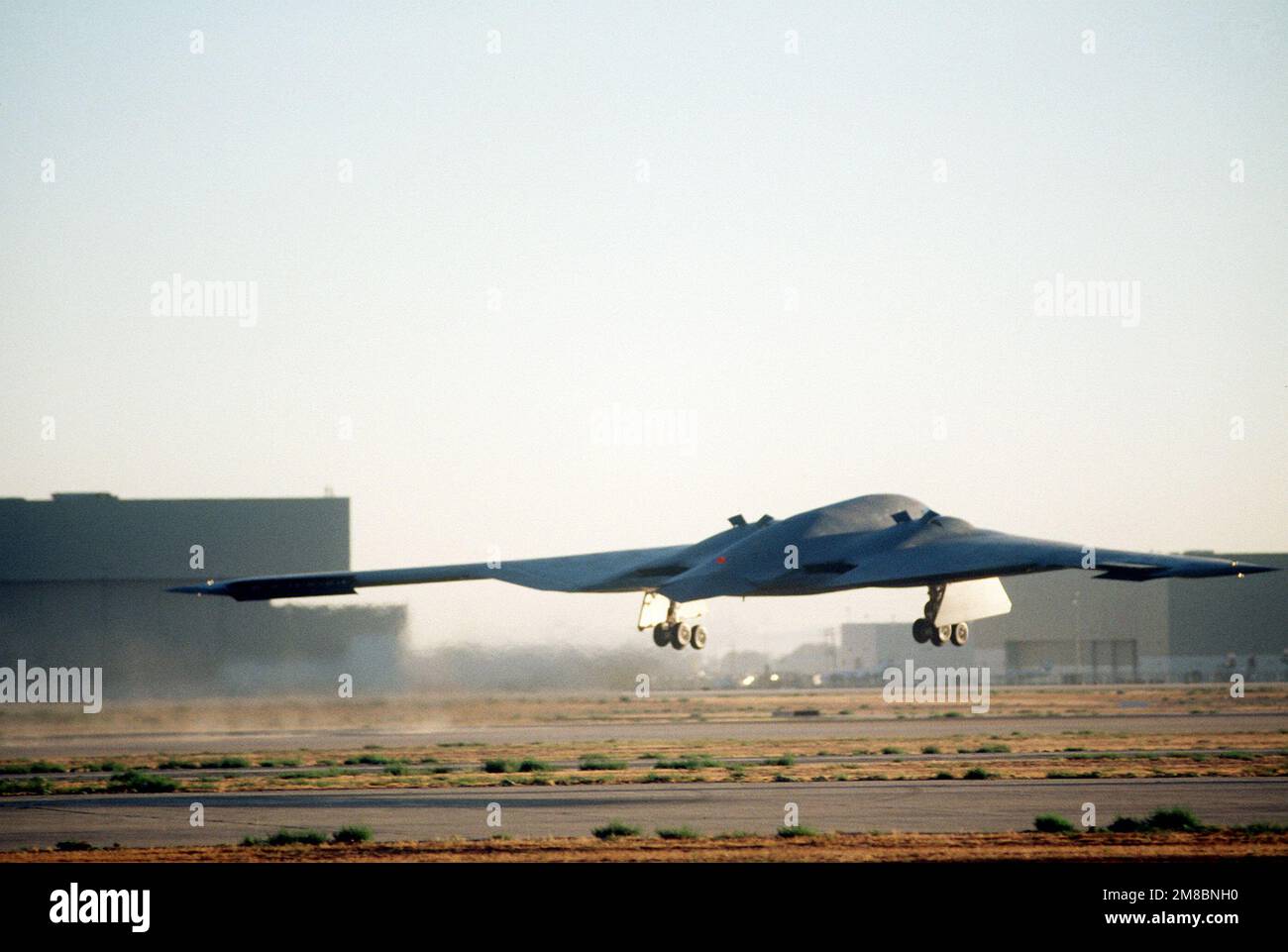 A B-2 advanced technology bomber takes on its first flight, at the Air ...