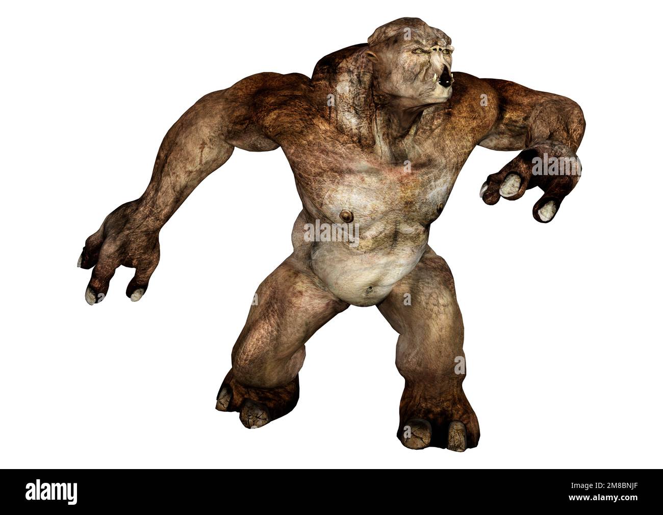 3D rendering of a fairy tale troll isolated on white background Stock ...