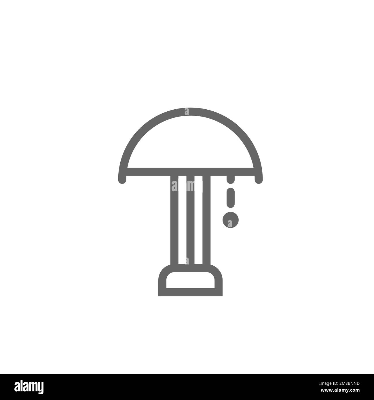 The bedside lamp line icon. Graphic resource template, vector ...