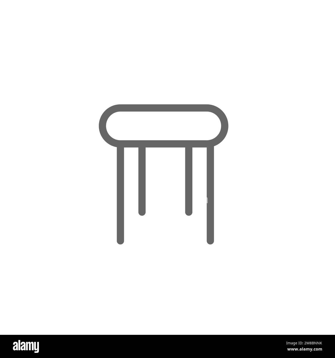Chair line icon. Graphic resource template, vector illustration Stock ...